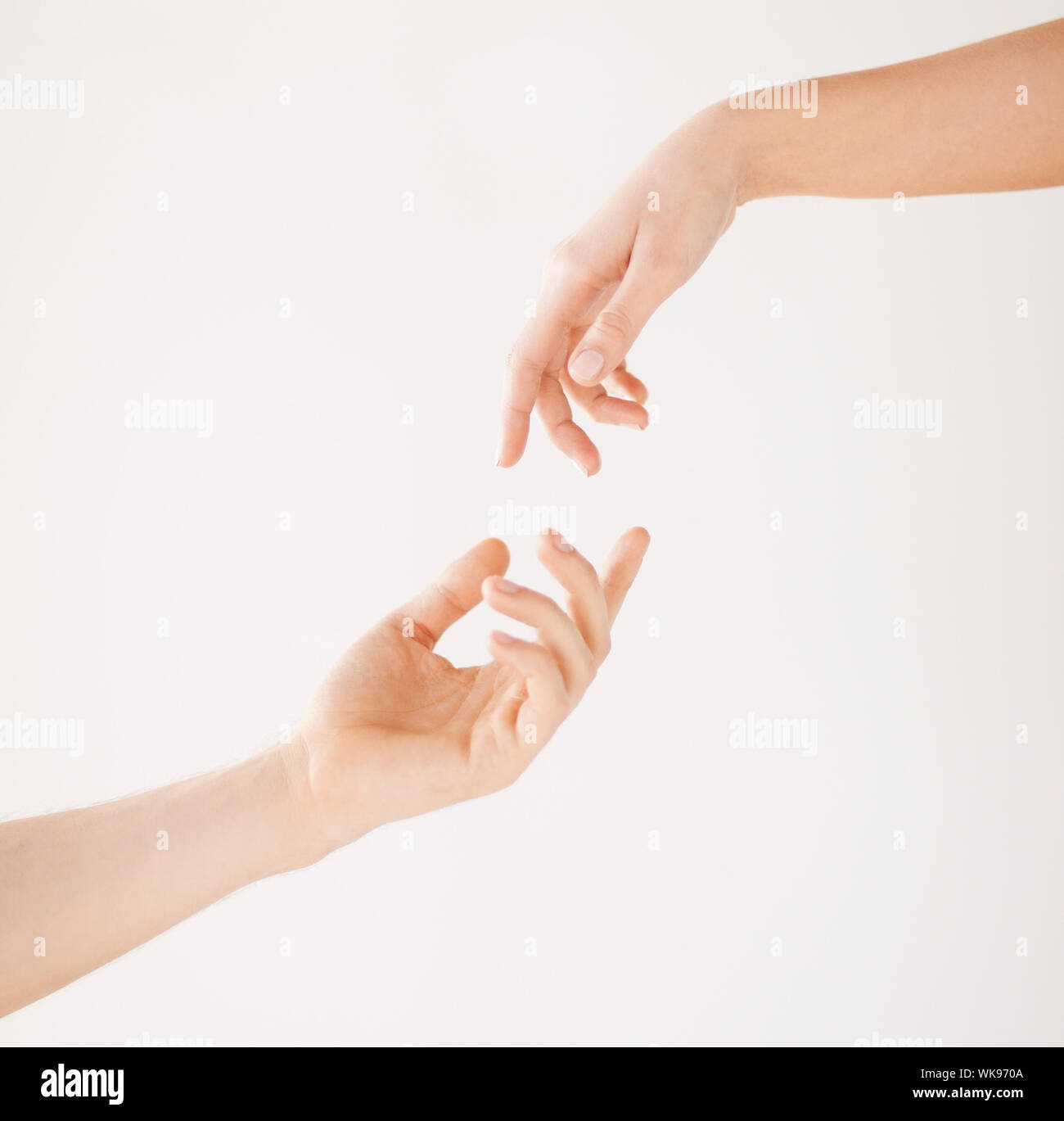 close up of woman giving her hand to man Stock Photo - Alamy