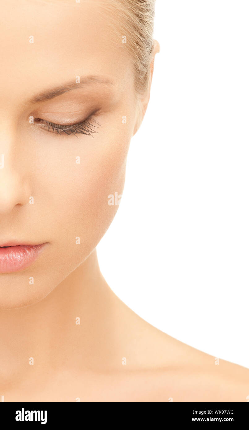 half face of beautiful woman Stock Photo - Alamy