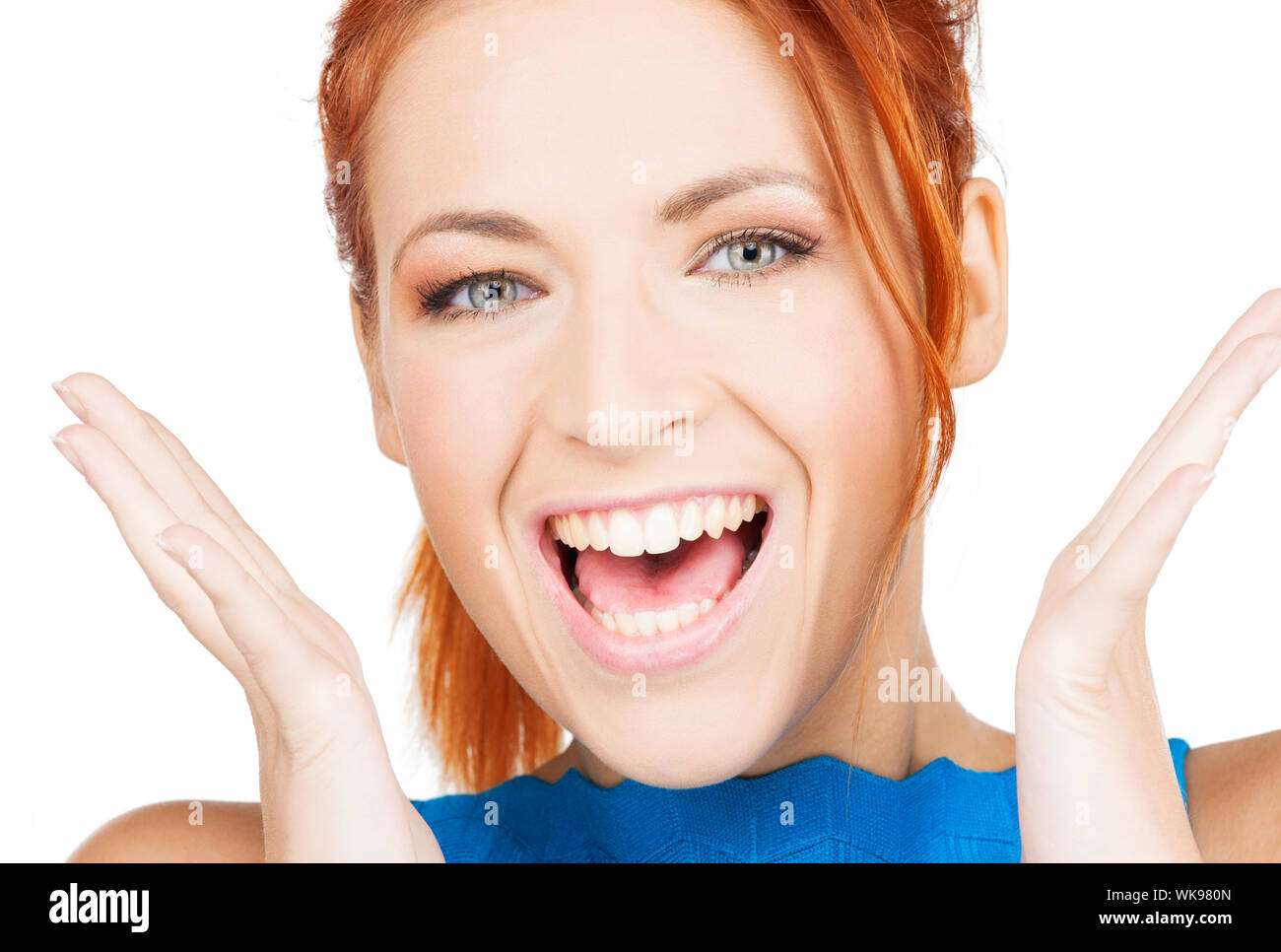 excited face of woman Stock Photo - Alamy