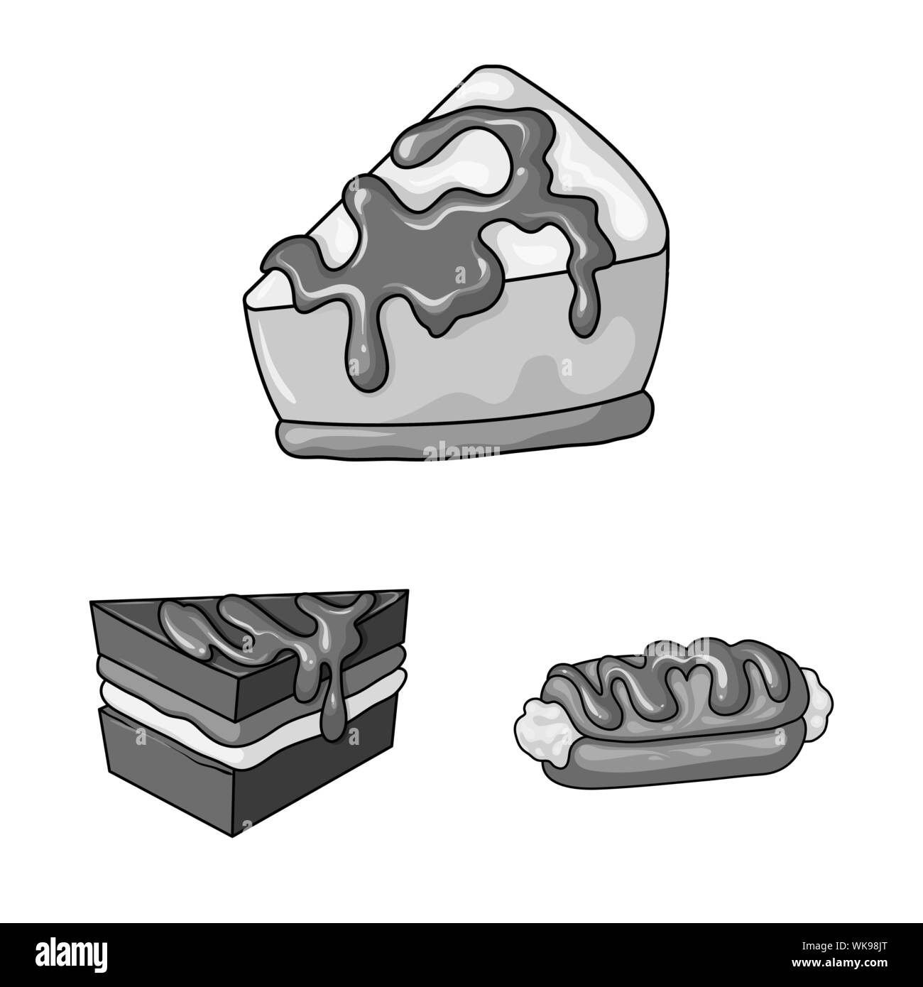 Vector design of sweet and caramel symbol. Collection of sweet and ...