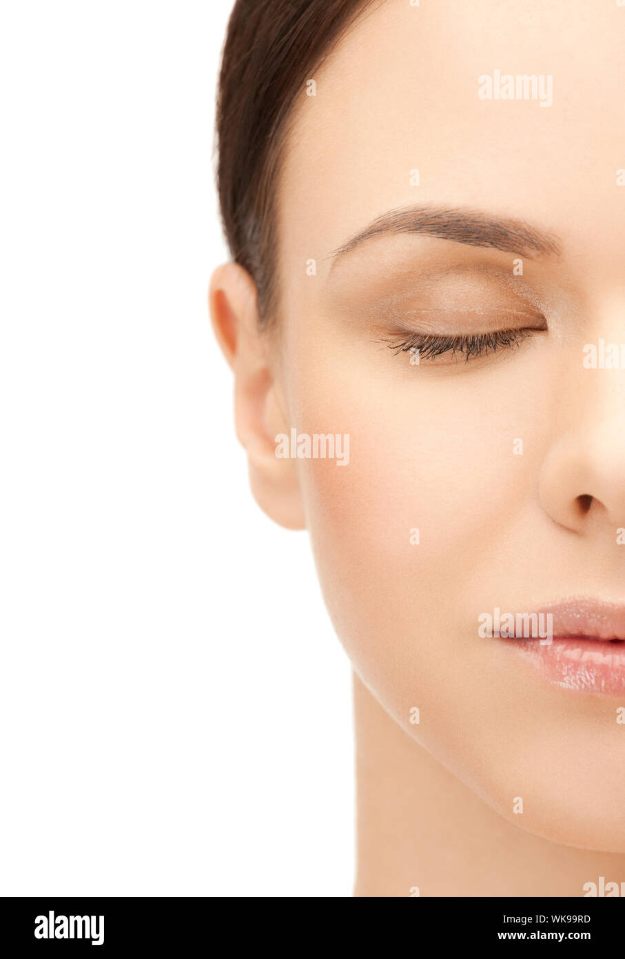 portrait of half face of beautiful woman Stock Photo - Alamy