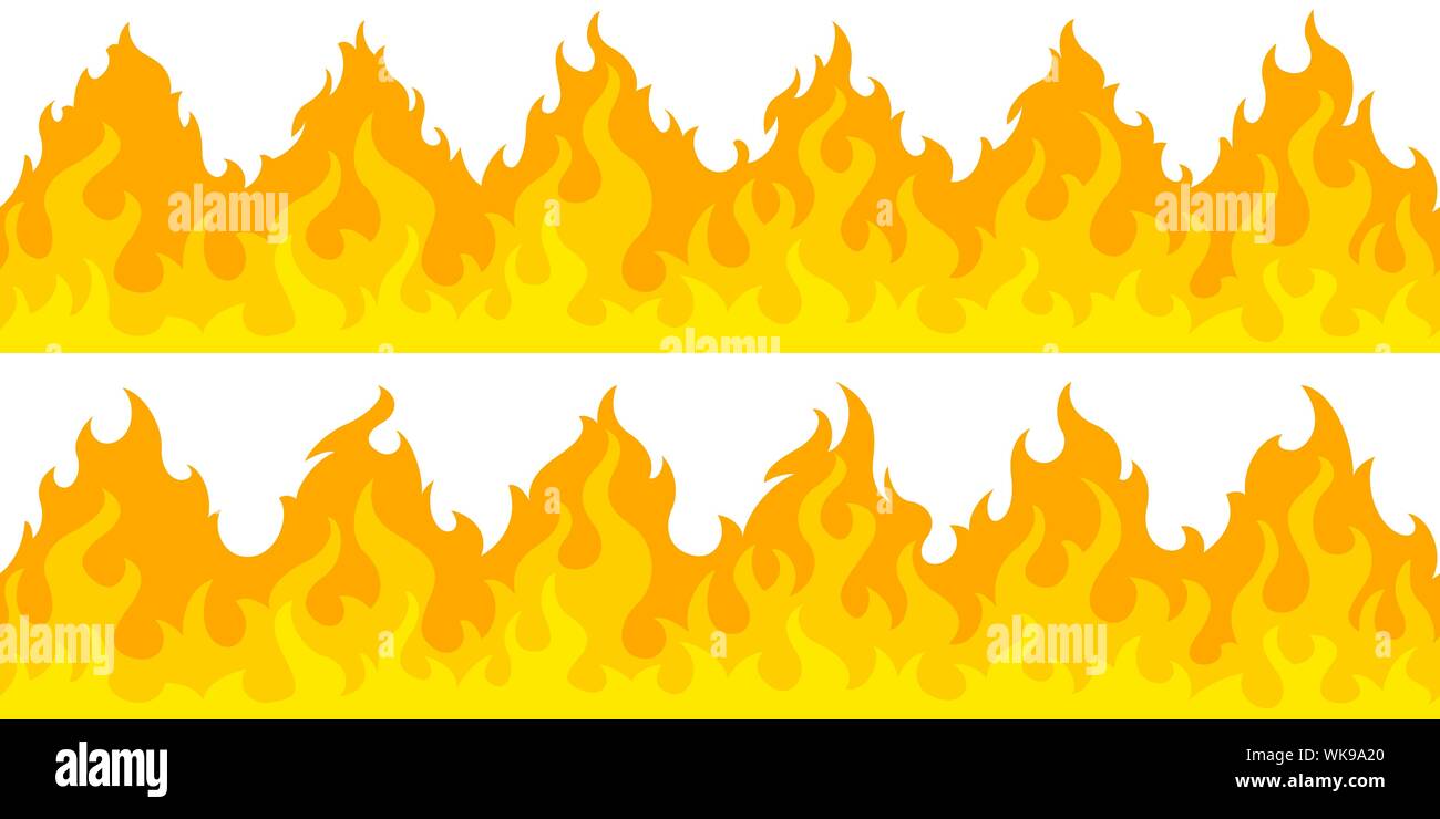 Cartoon fire flame frame borders Stock Vector Image & Art - Alamy