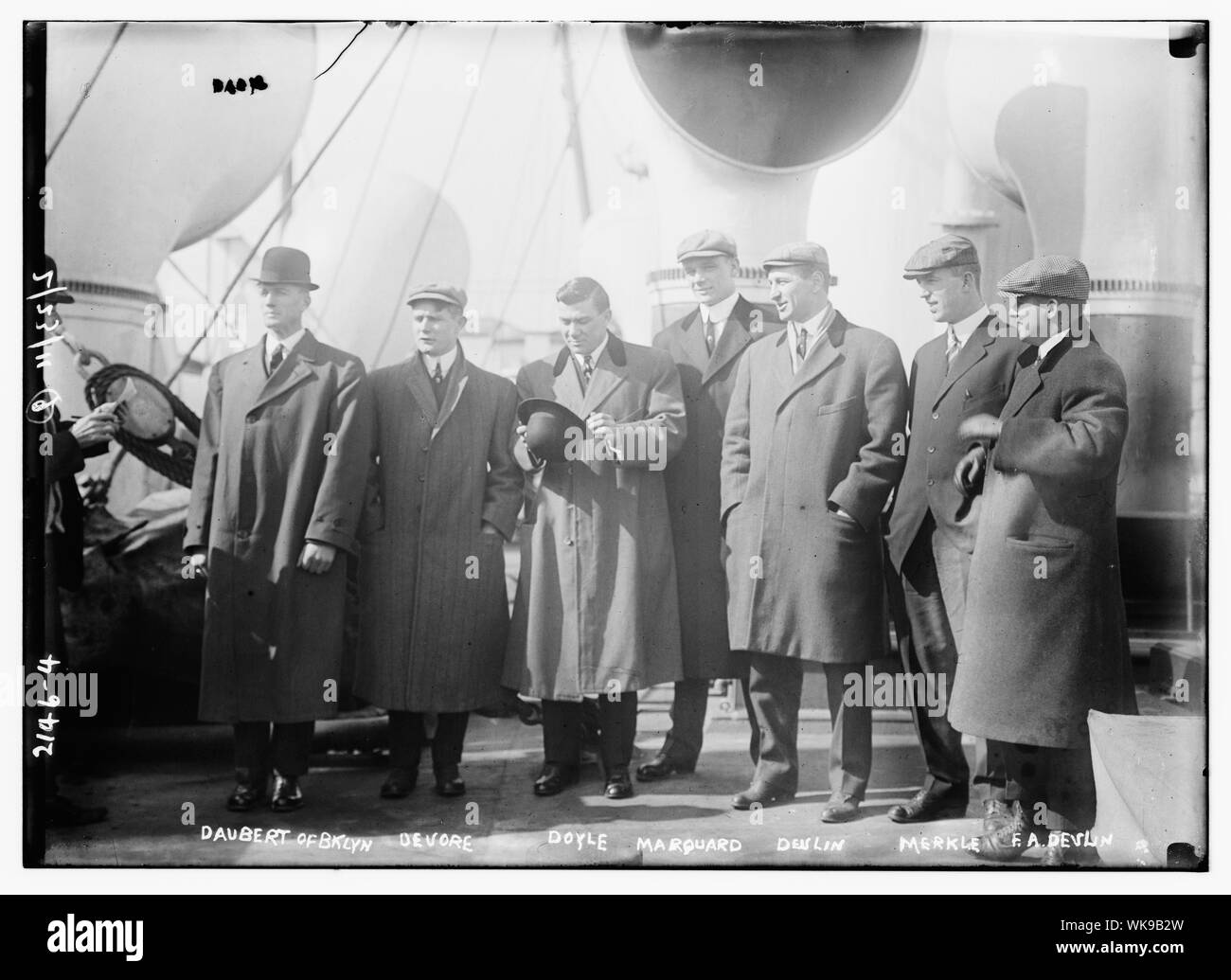 Jake Daubert, Josh Devore, Larry Doyle, Rube Marquard, Art Devlin, Fred ...