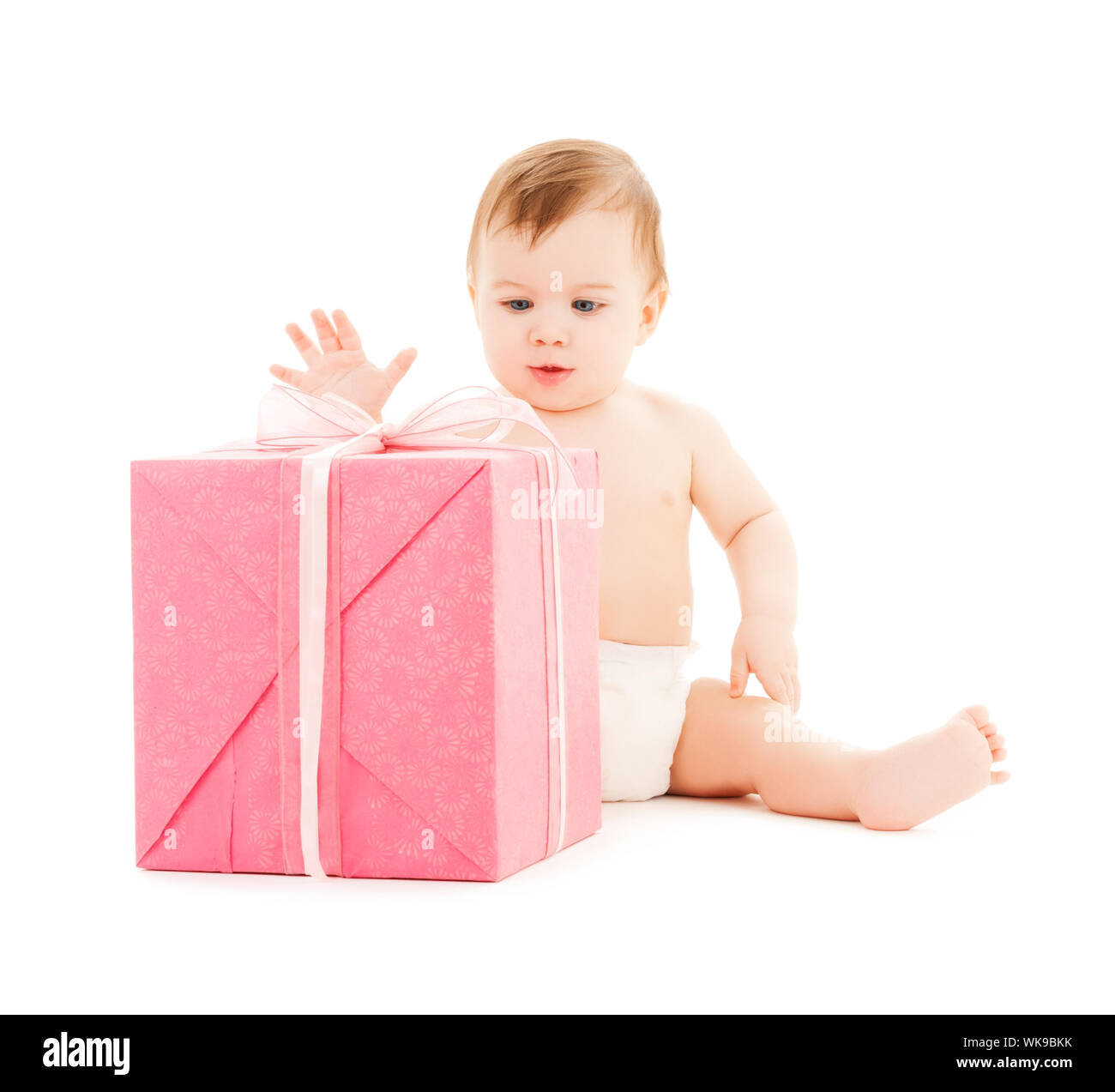 happy child with gift box Stock Photo - Alamy