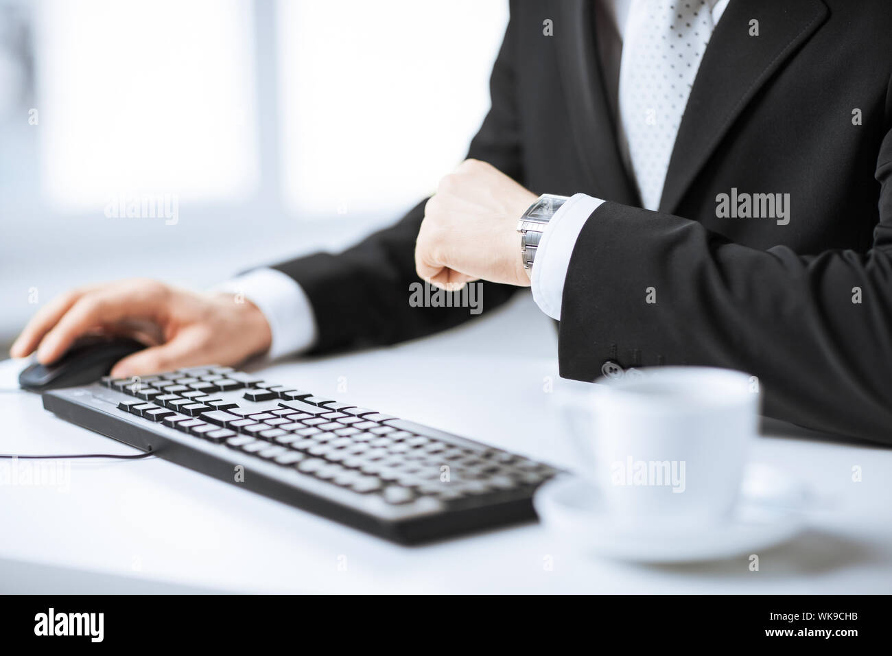 man hands typing on keyboard Stock Photo - Alamy