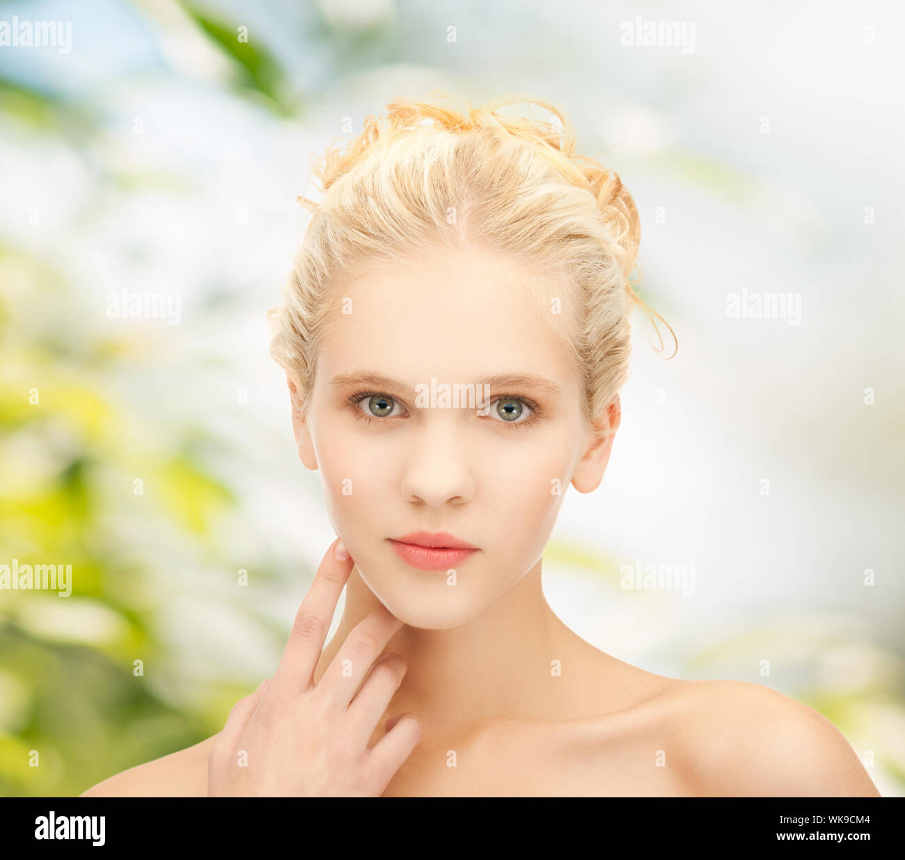 picture of clean face of beautiful girl Stock Photo - Alamy