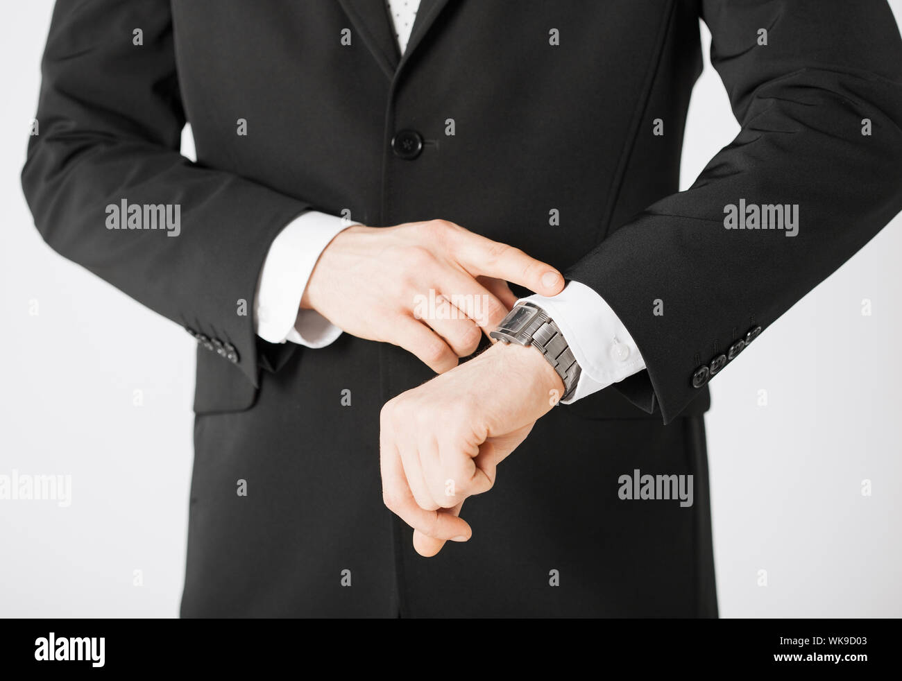 Man Looking Watch Rushing Work High Resolution Stock Photography and ...