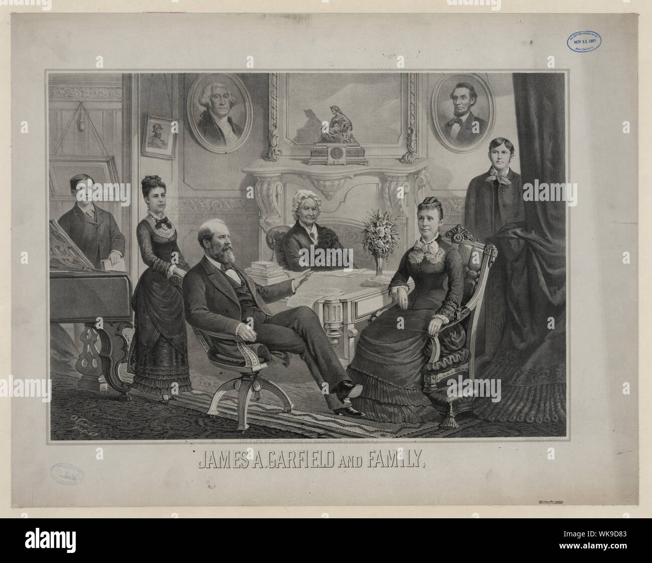 James A. Garfield and family Stock Photo - Alamy