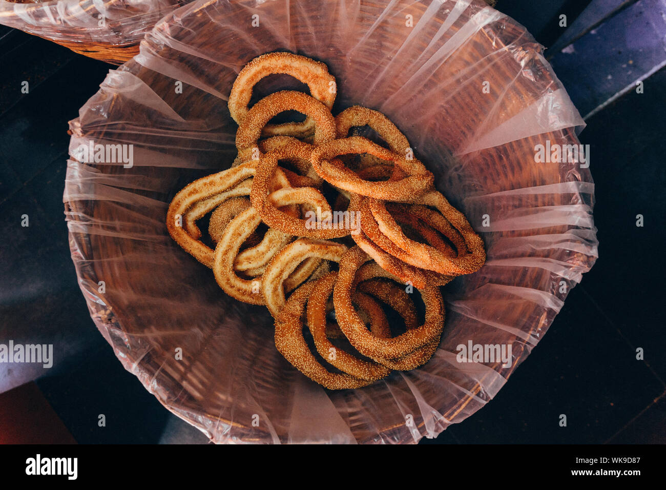 Greek sesame bread ring koulouri (greek bagel): Athens' main shopping ...