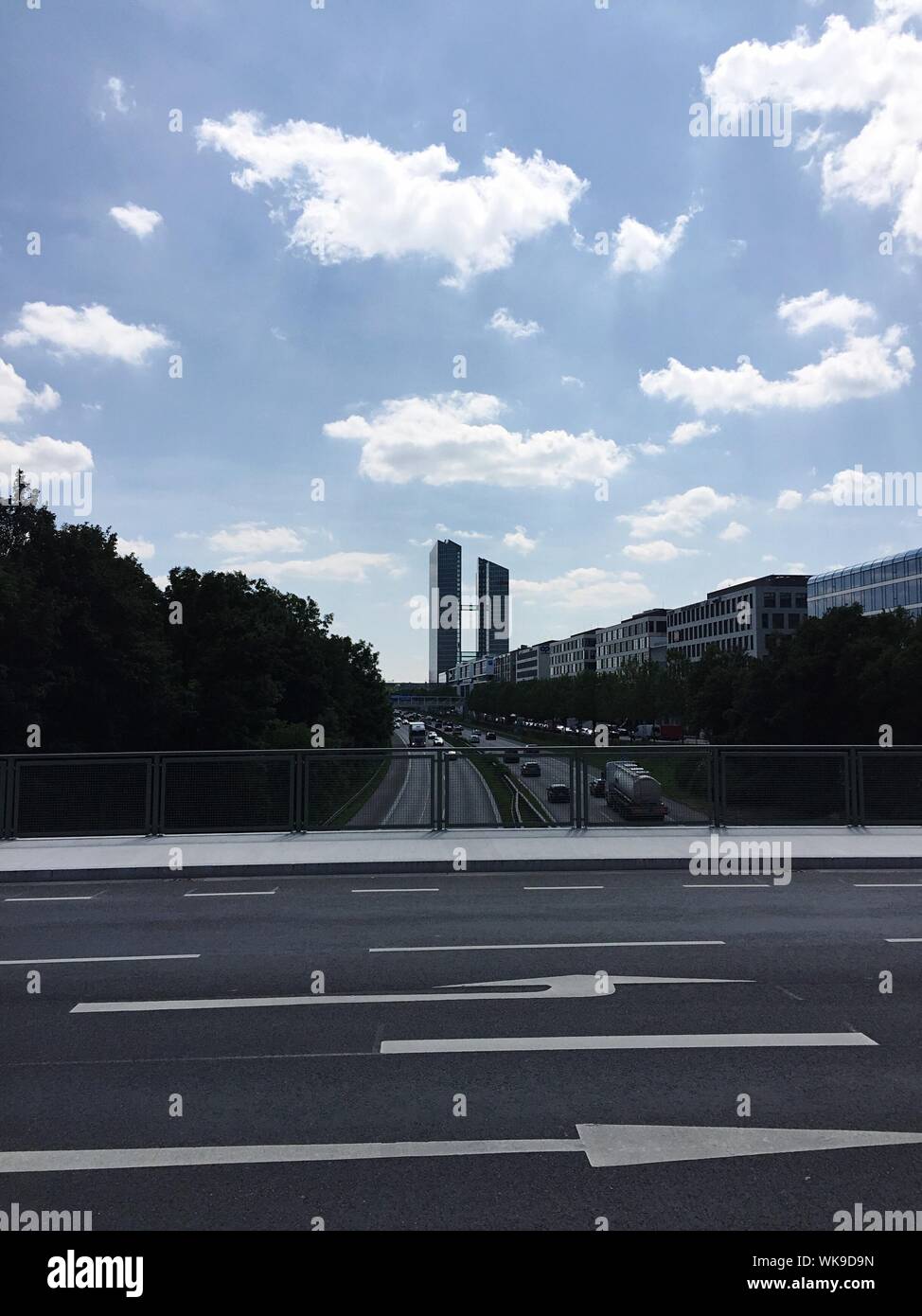 Road With Buildings In Background Stock Photo - Alamy