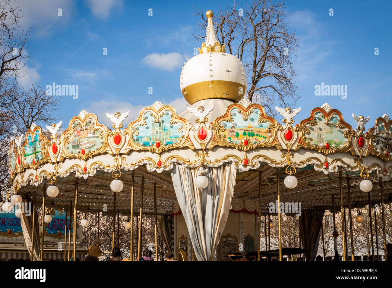 Ornate carousel or merry-go-round Stock Photo - Alamy