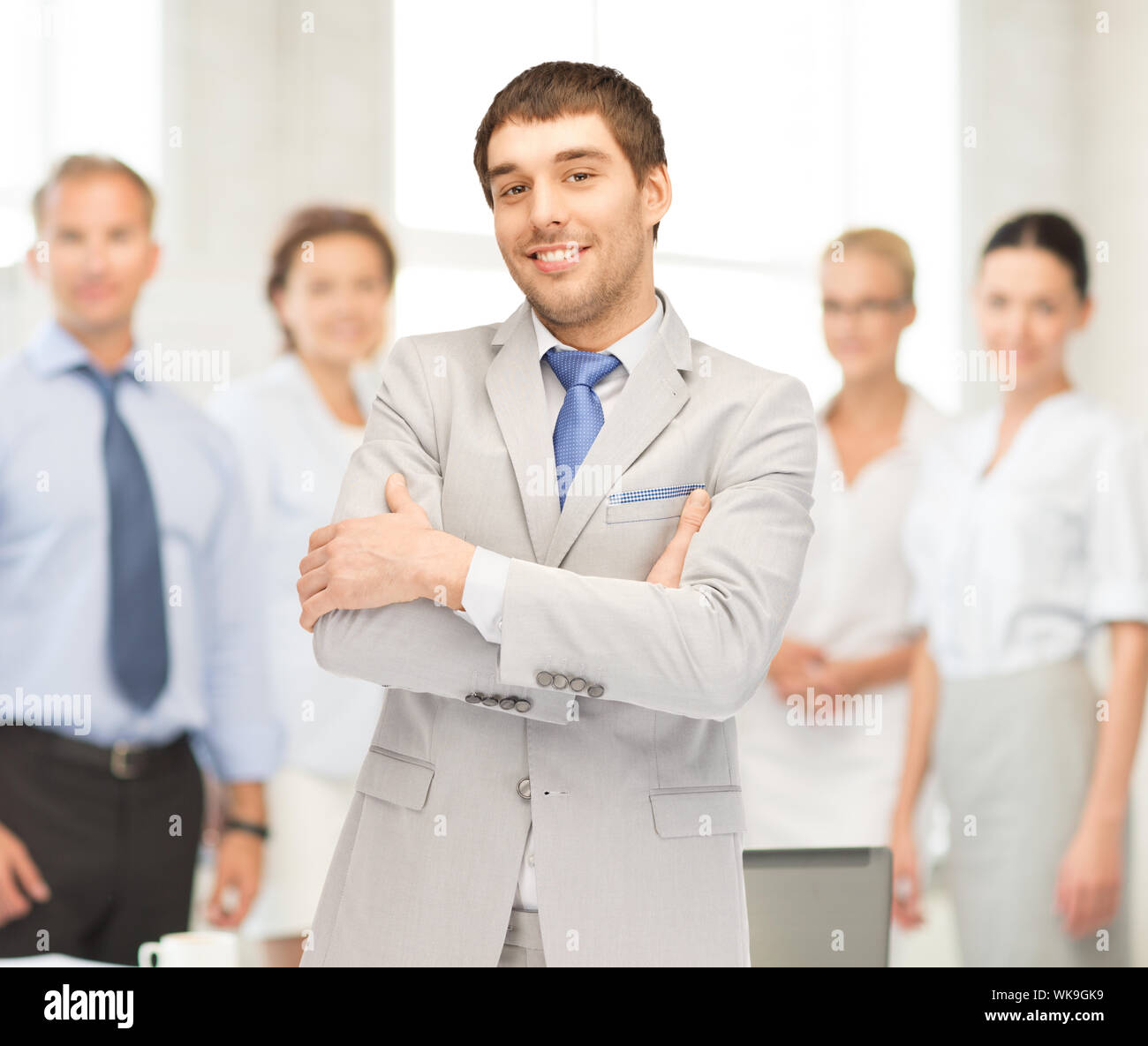 happy and smiling businessman Stock Photo - Alamy