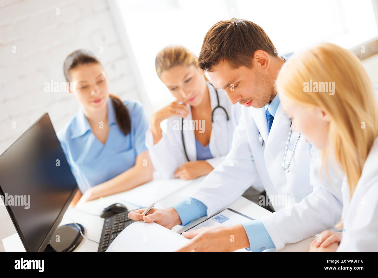 picture of young team or group of doctors working Stock Photo - Alamy