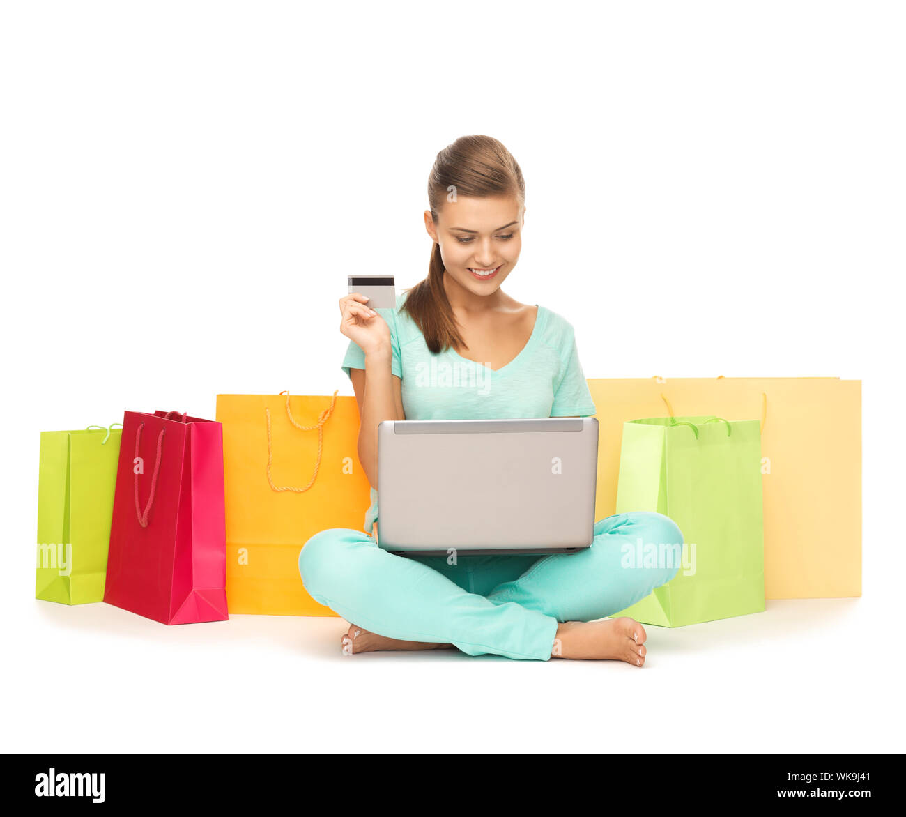 woman doing internet shopping Stock Photo - Alamy