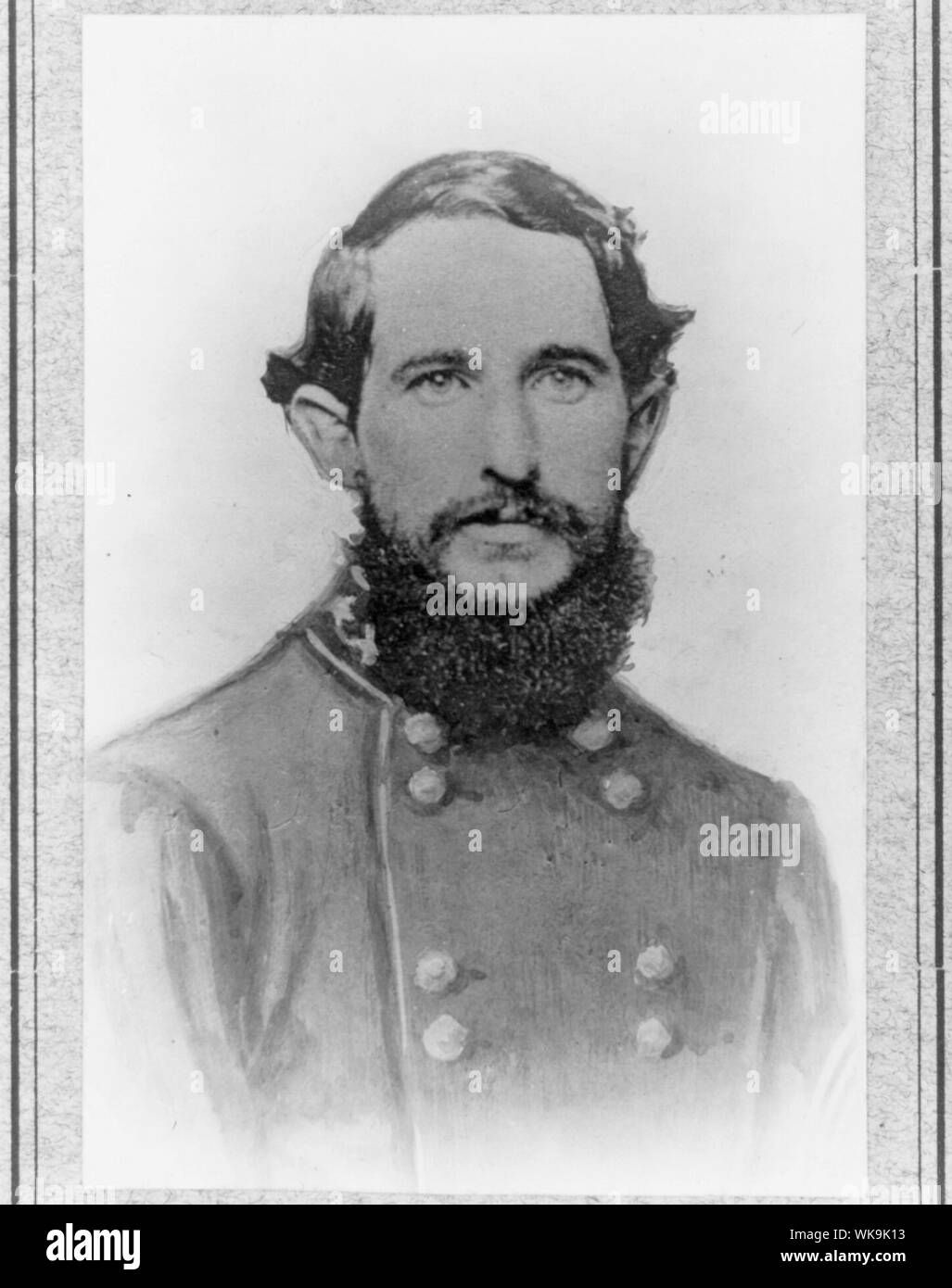 James Deshler, bust portrait, facing front; repr. of photo in uniform ...