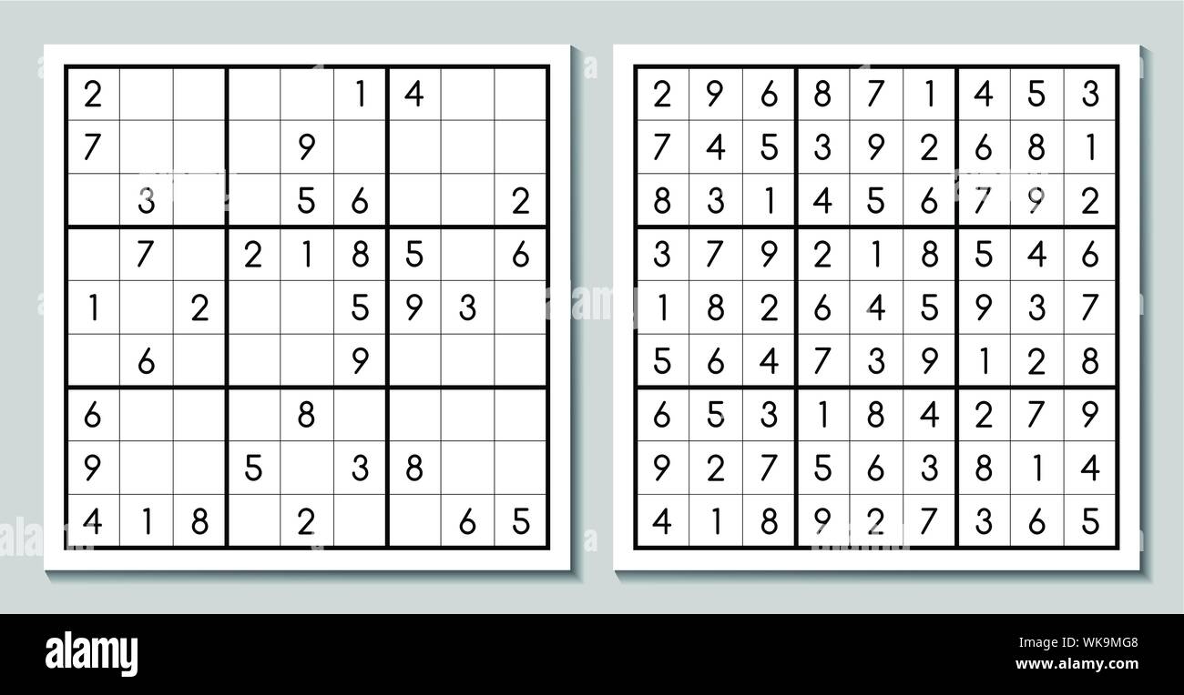 Sudoku with the answer. Vector puzzle game Stock Vector Image & Art - Alamy Sudoku with the answer. Vector puzzle game Stock Vector Image & Art - Alamy