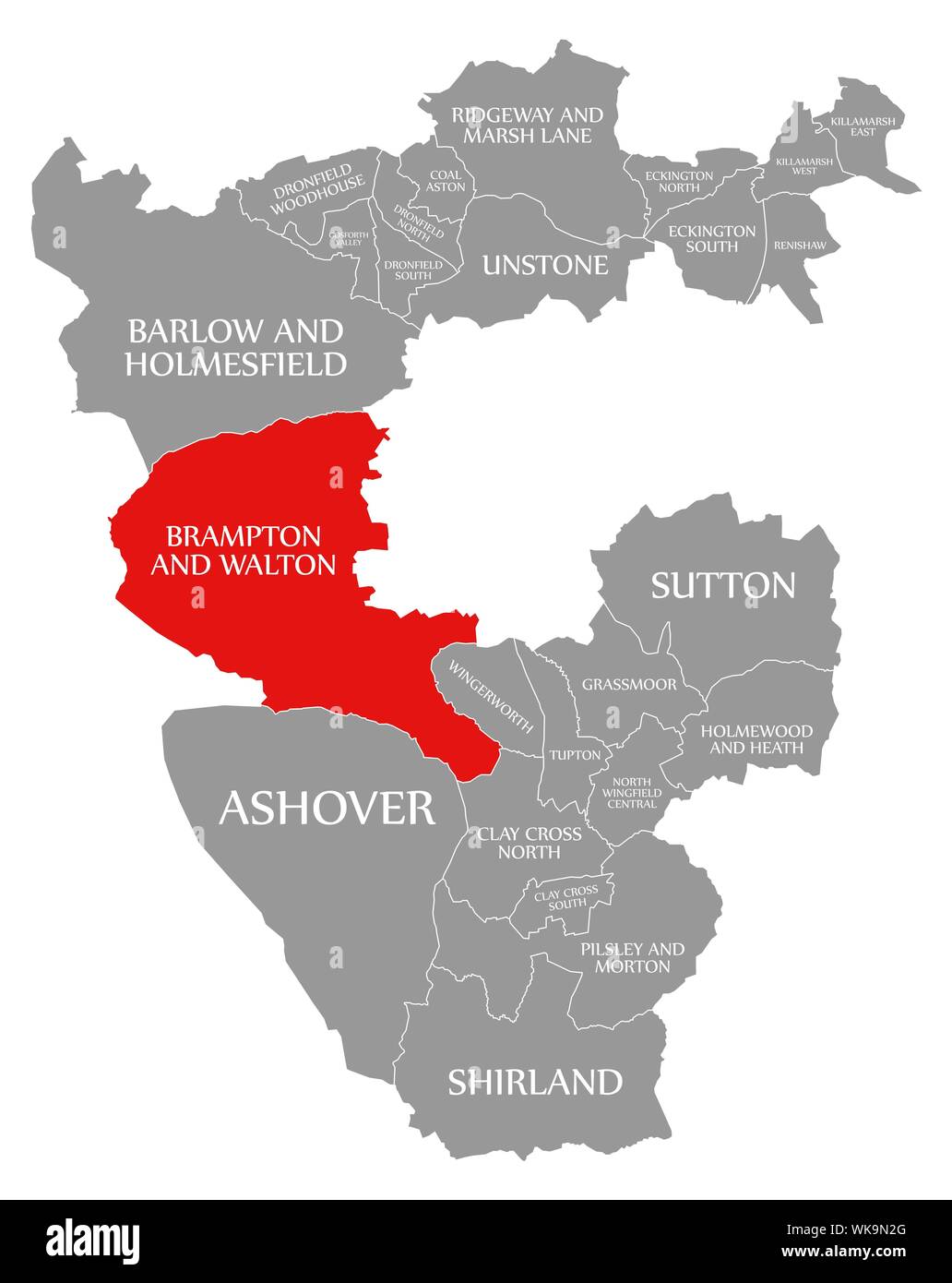 Map of brampton Cut Out Stock Images & Pictures - Alamy