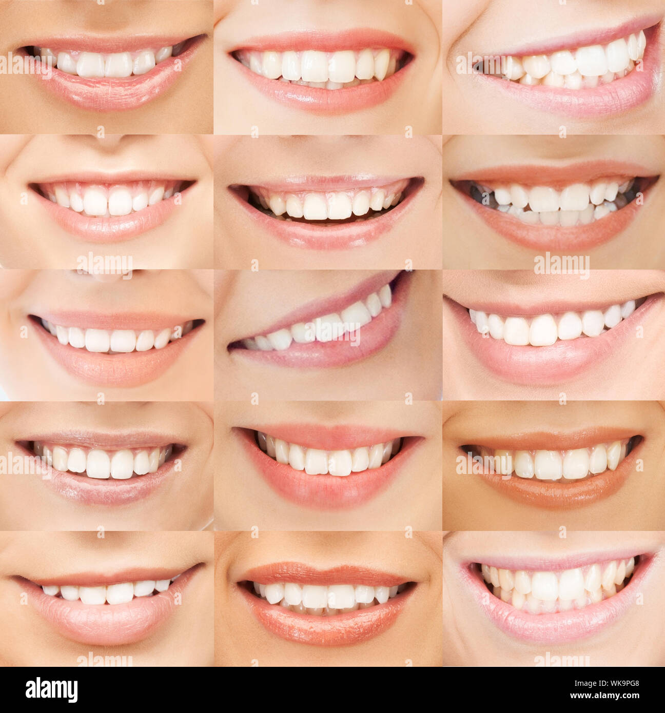 examples of female smiles Stock Photo - Alamy
