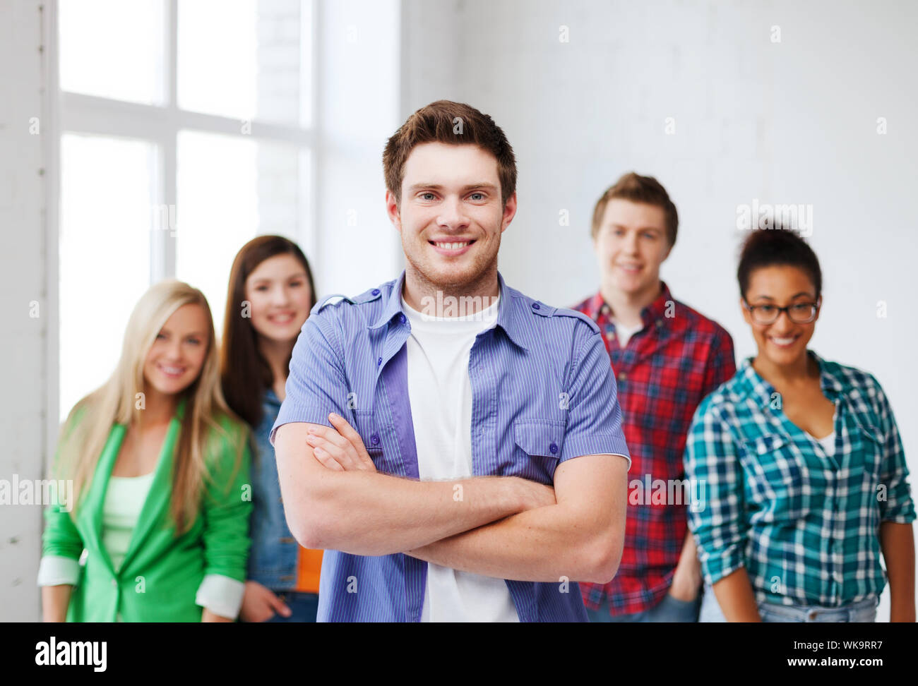 student boy at school Stock Photo - Alamy