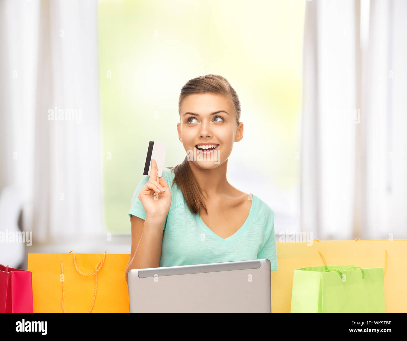 woman doing internet shopping Stock Photo - Alamy