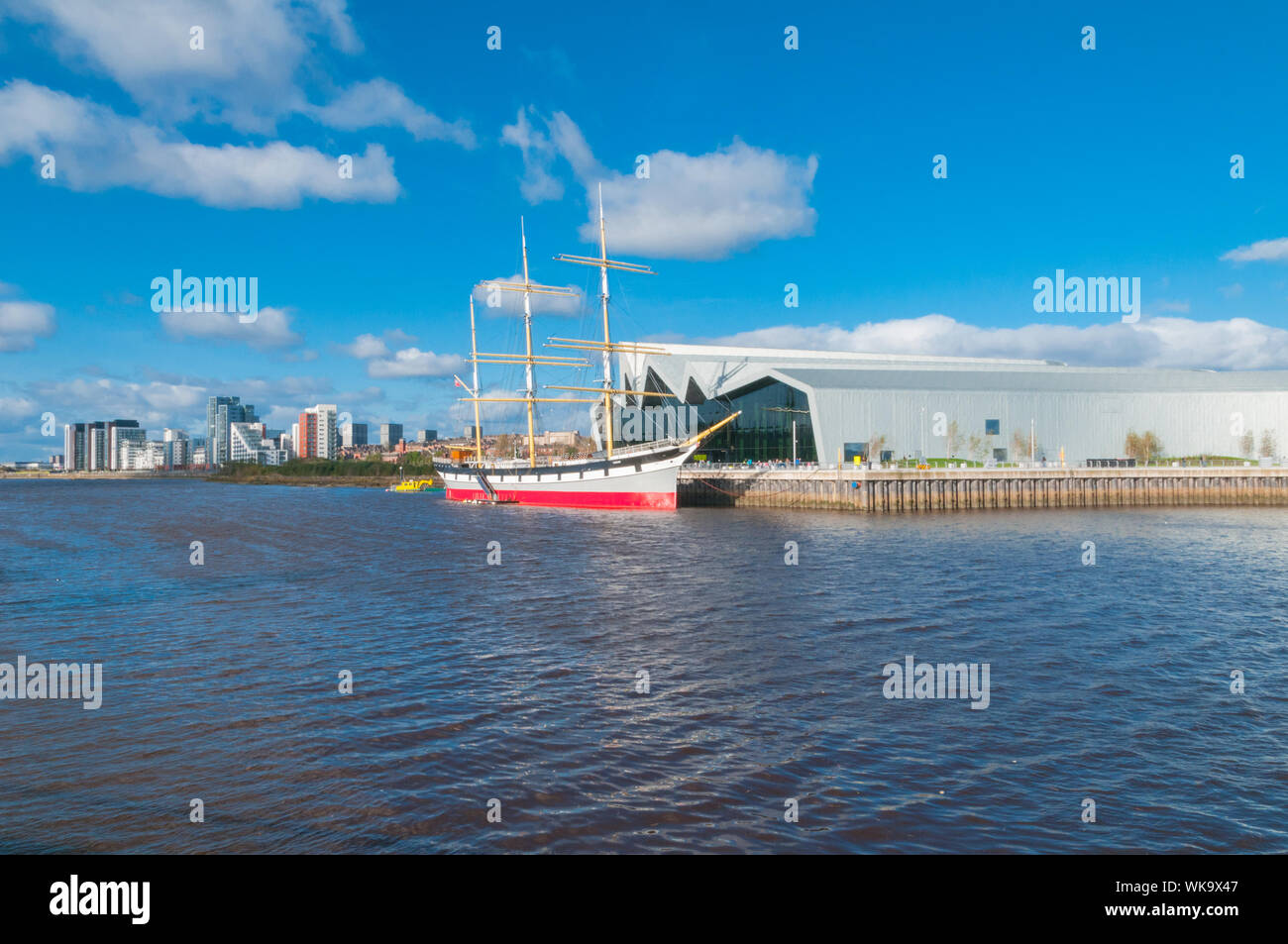 SV Glenlee berthed alongside Riverside Museum , Museum of Transport and ...