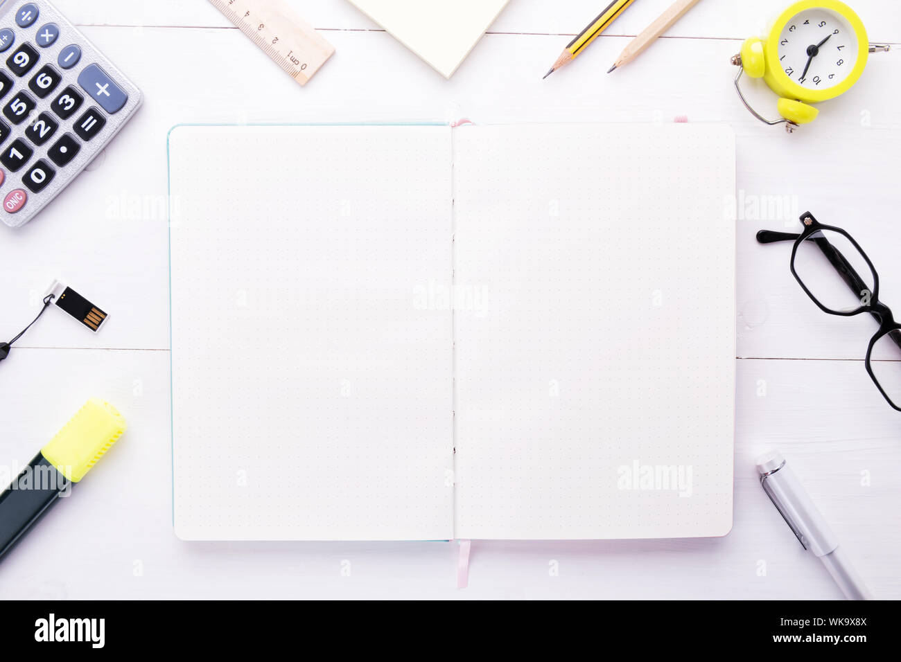 Notebook or diary or planner to organize your time, management remind ...