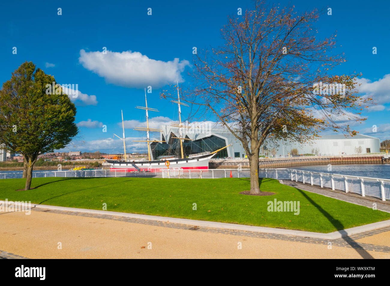 SV Glenlee berthed alongside Riverside Museum , Museum of Transport and ...