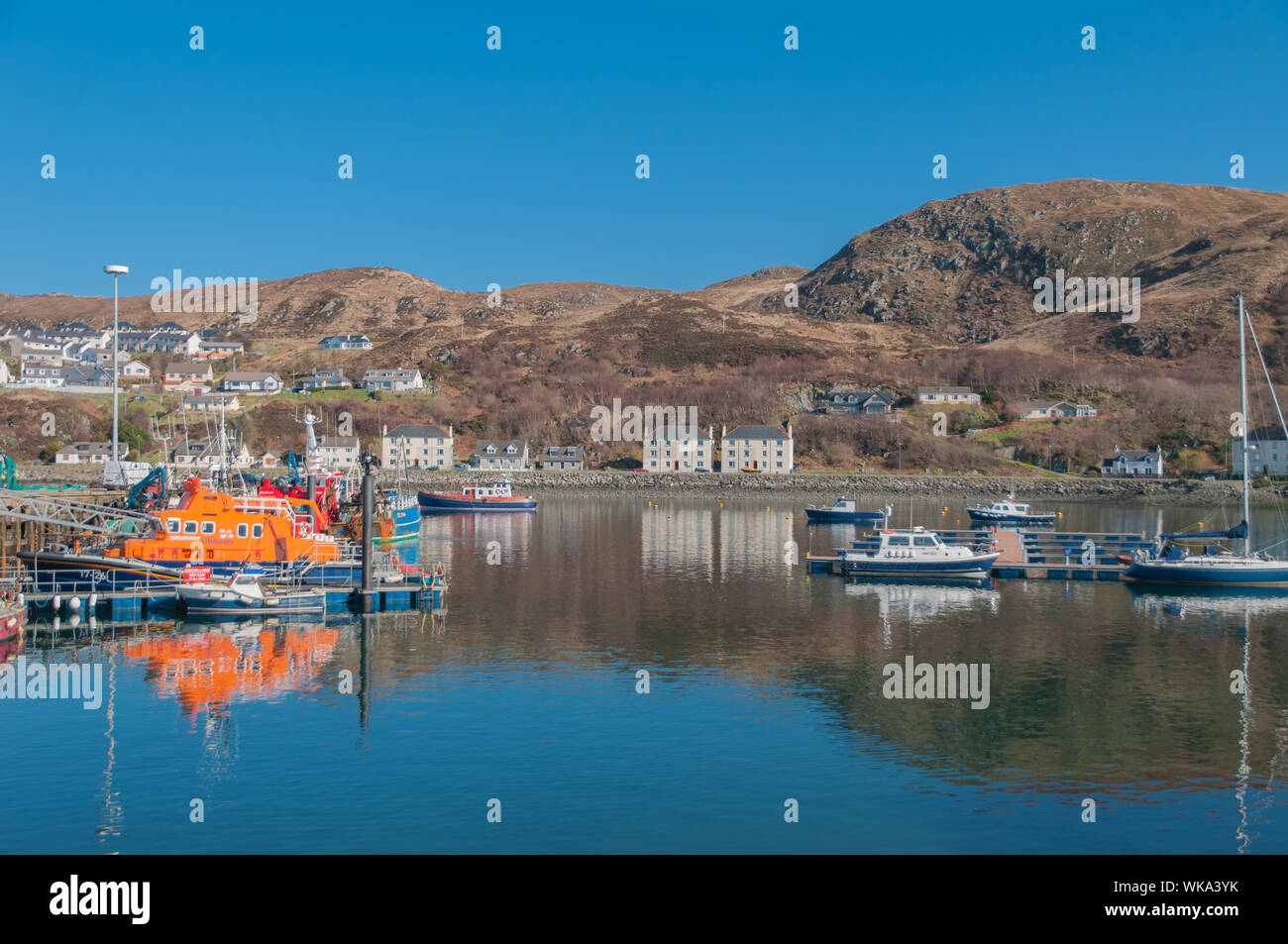 RNLI Lifeboat Mallaig harbour Highland Scotland Stock Photo - Alamy
