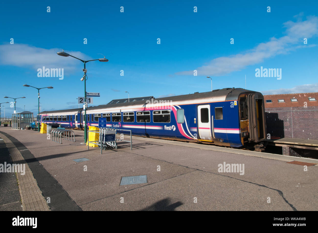 First Scotrail sprinter train at Mallaig Station Highland Scotland ...