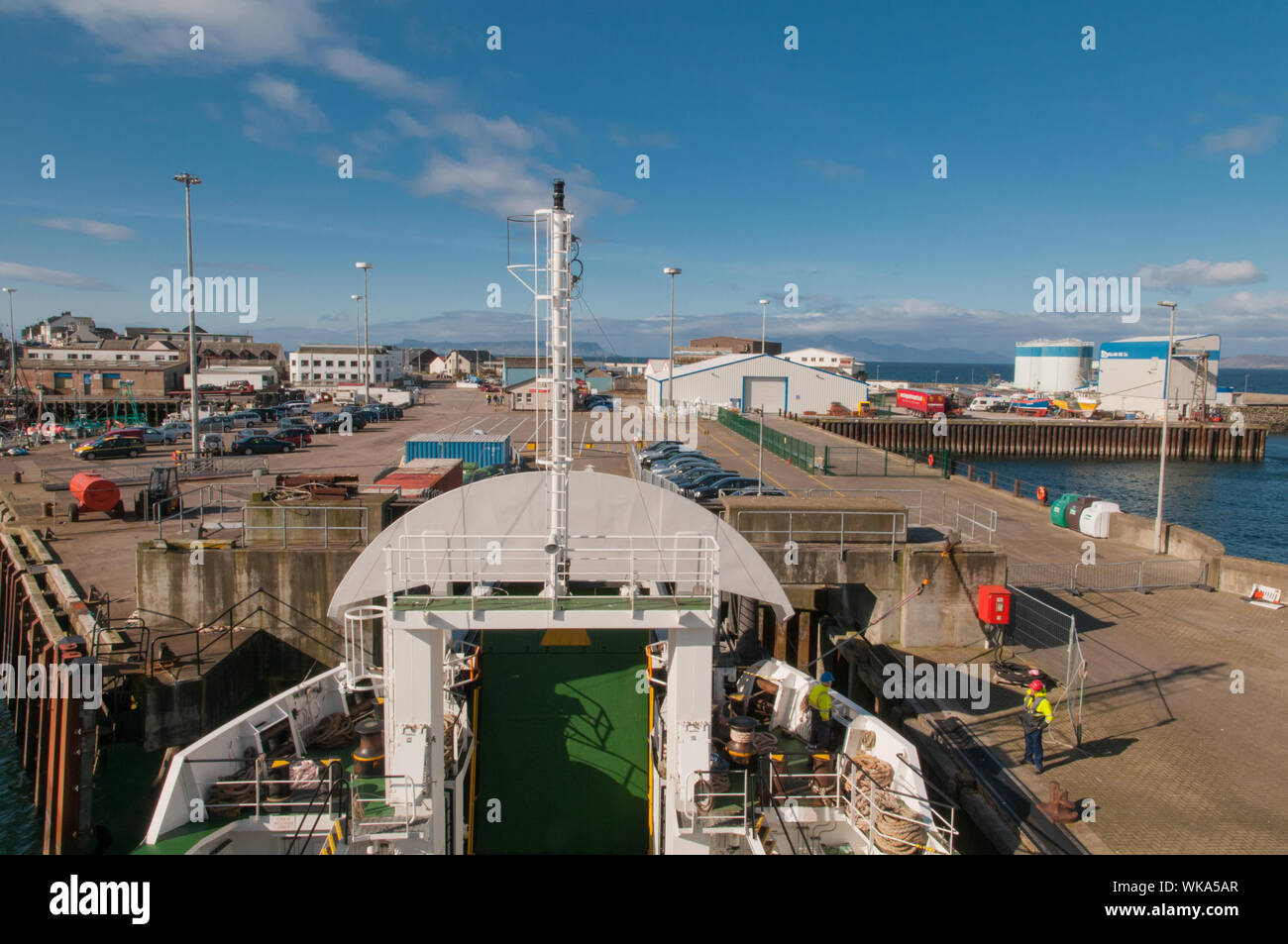 On board the CalMac ferry Coruisk at Mallaig Highland Scotland Stock ...