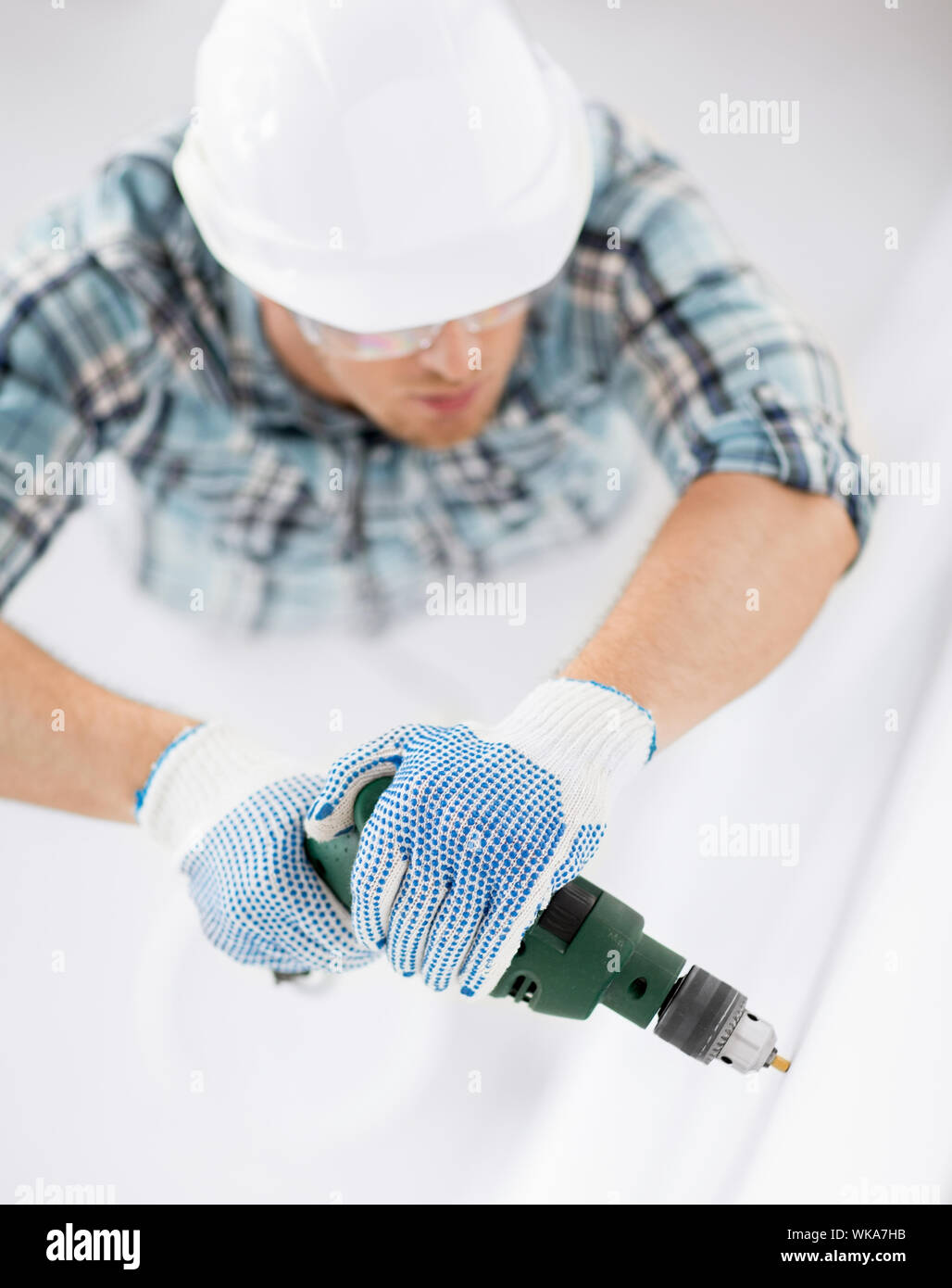 Man Builder Home Interior High Resolution Stock Photography and Images ...