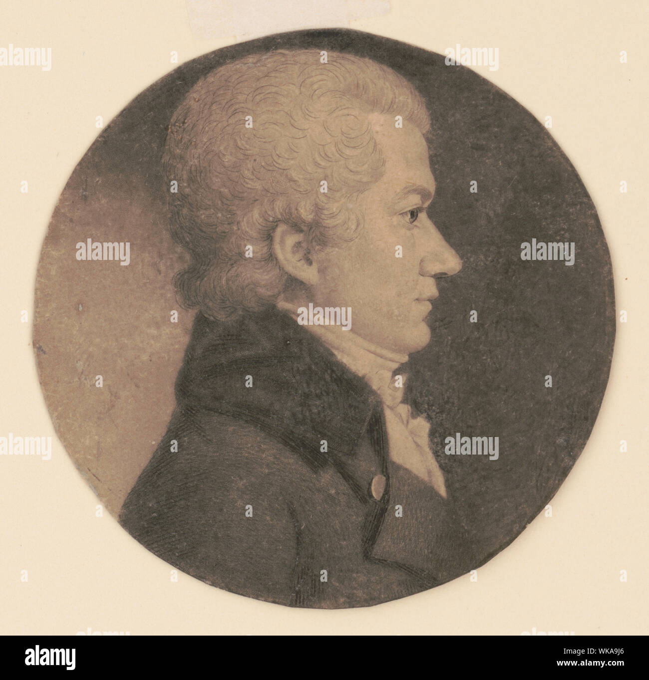 James Stuart, head-and-shoulders portrait, right profile Stock Photo ...