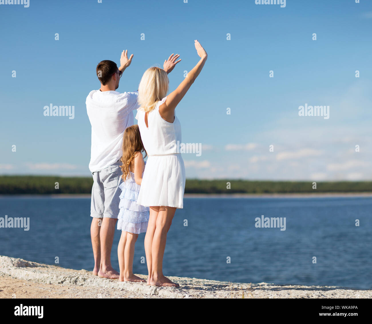 happy family at the seaside Stock Photo - Alamy