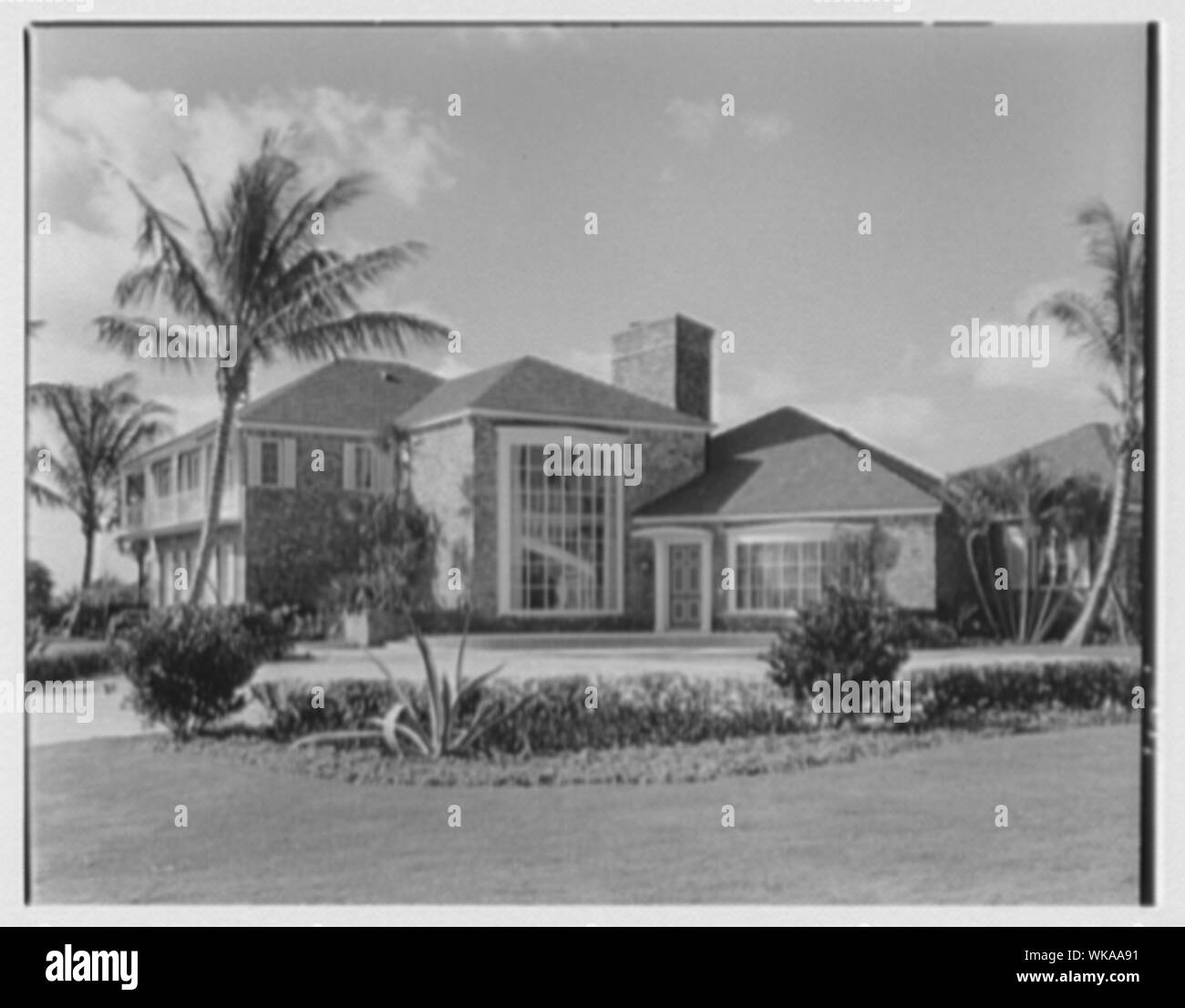 James W. Fuller, residence on Spanish River Rd., Boca Raton Stock Photo ...