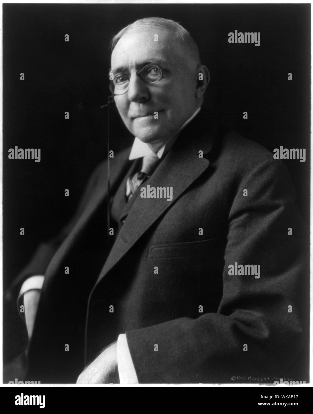 James Whitcomb Riley, 1849-1916, half-length portrait, facing left ...