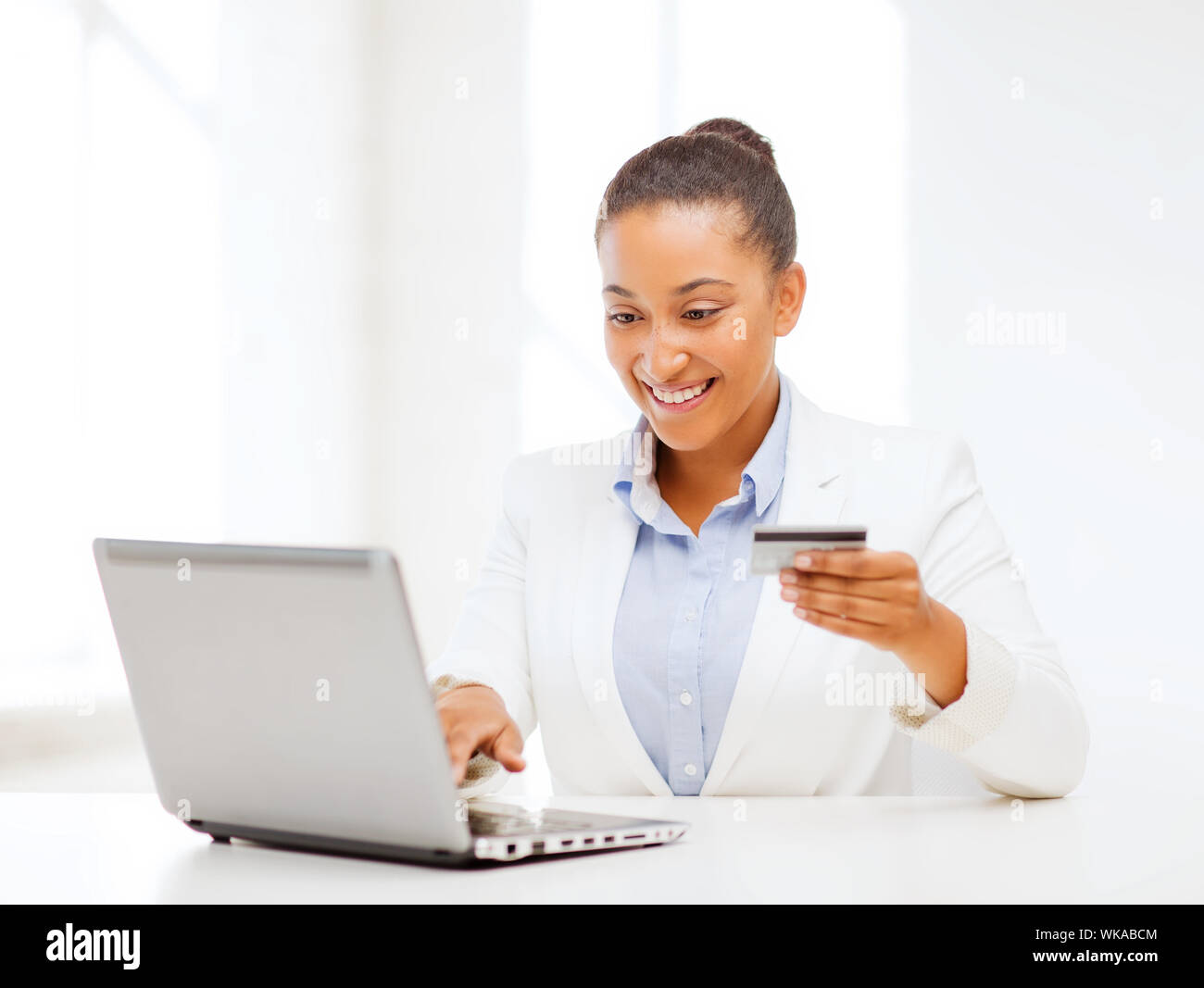 business, banking, technology, money, shopping concept - smiling ...