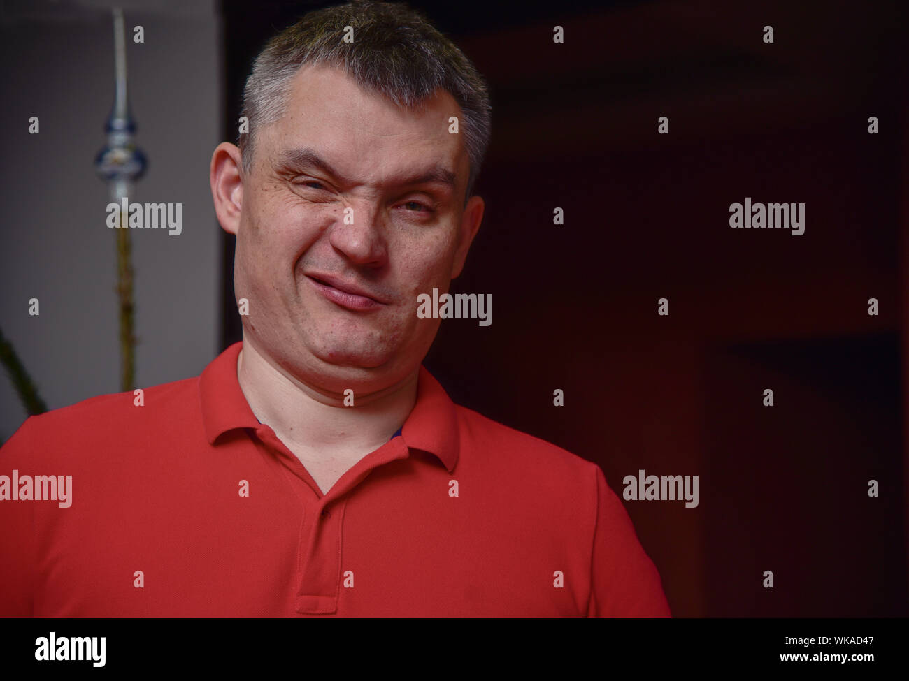 Man with funny facial expression.portrait of a man Stock Photo - Alamy