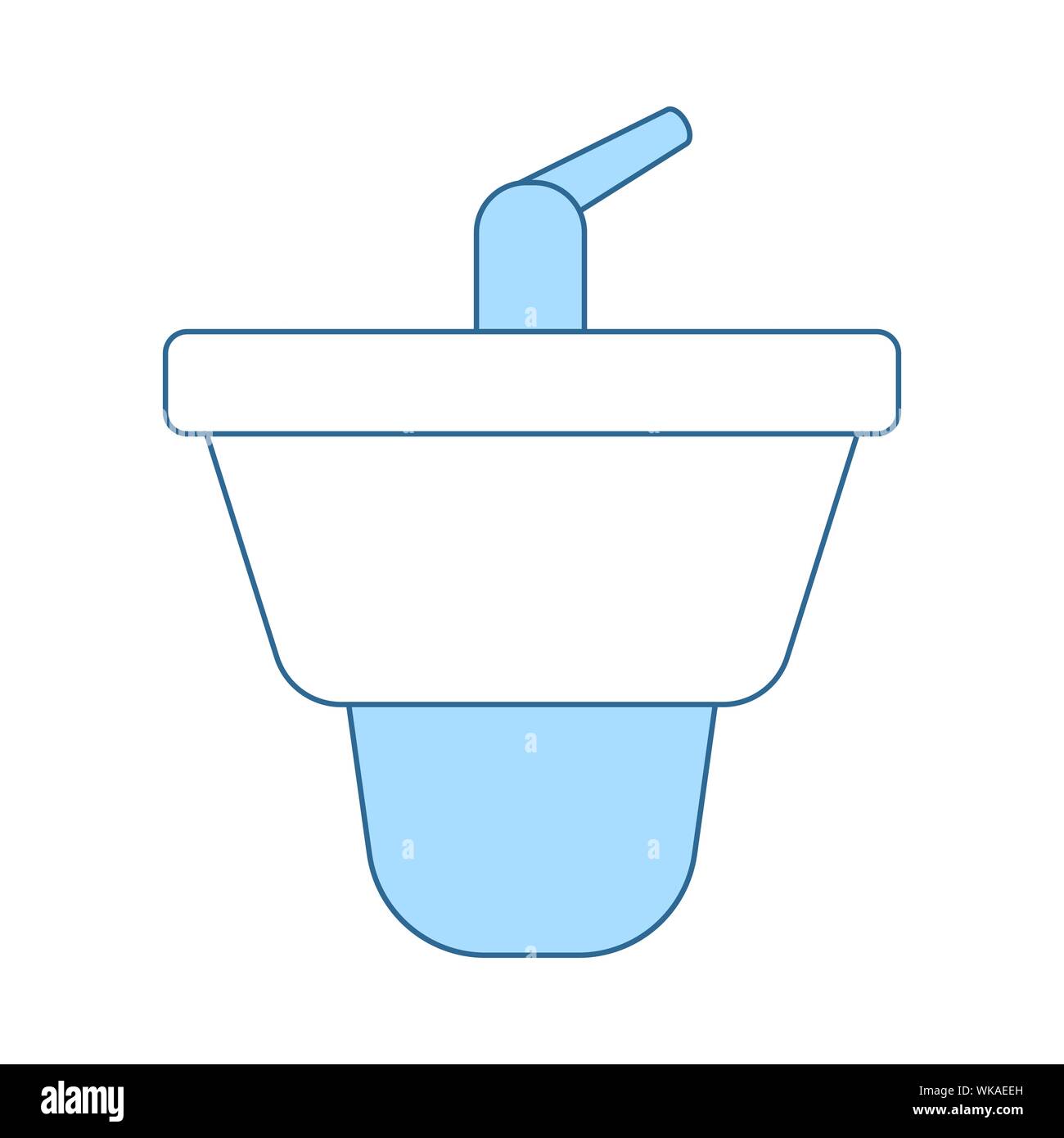Bidet Icon. Thin Line With Blue Fill Design. Vector Illustration Stock ...