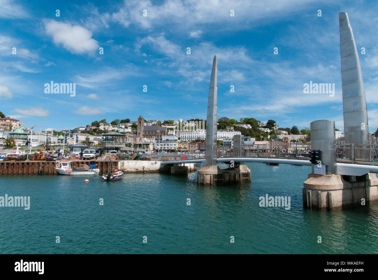 Torquay Harbour Bridge Torquay Devon England Stock Photo - Alamy