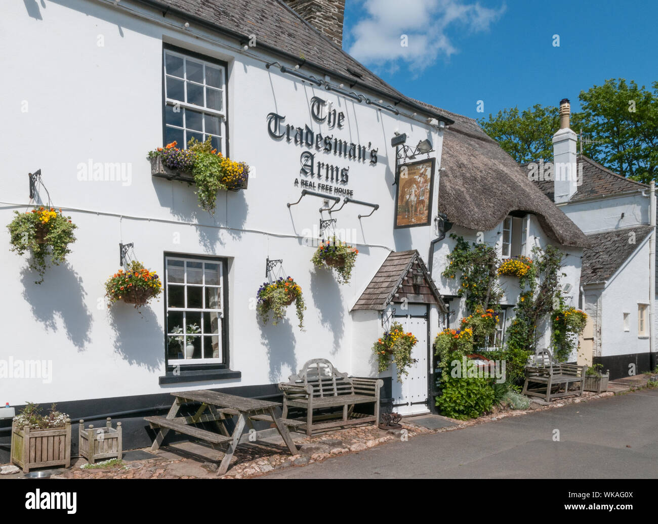 14th Century Tradesmans Arms Pub Stokenham Devon England 05/2012 Stock ...