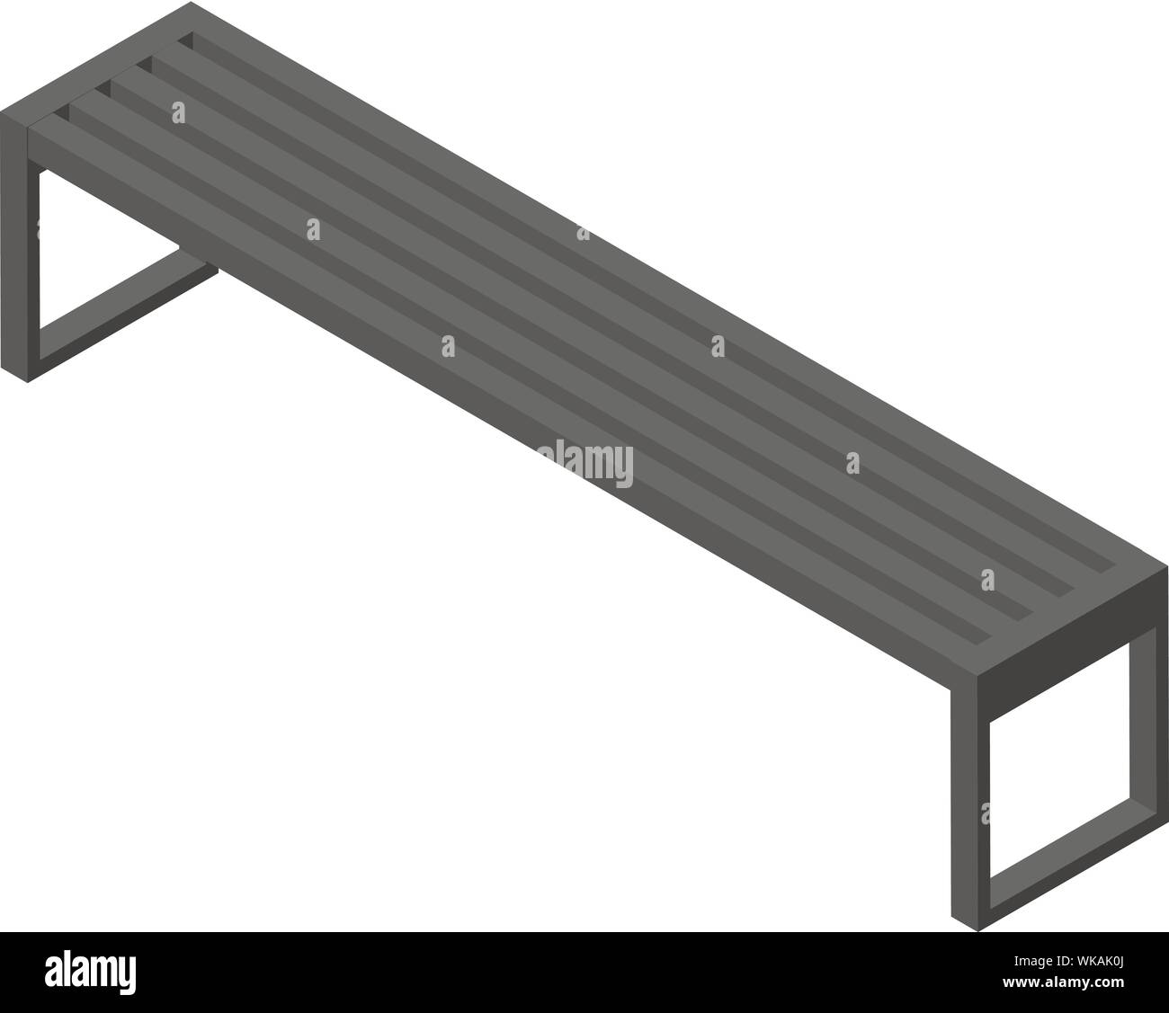 Long white bench Stock Vector Images - Alamy