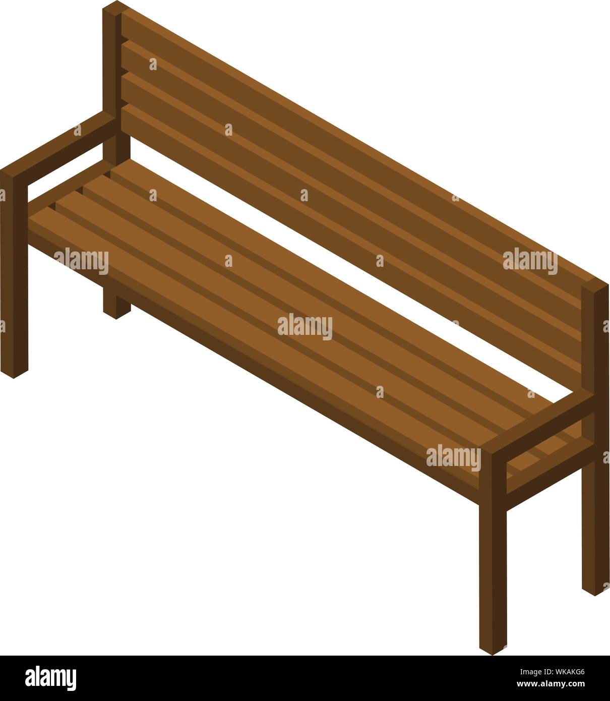 Wood bench icon, isometric style Stock Vector Image & Art - Alamy