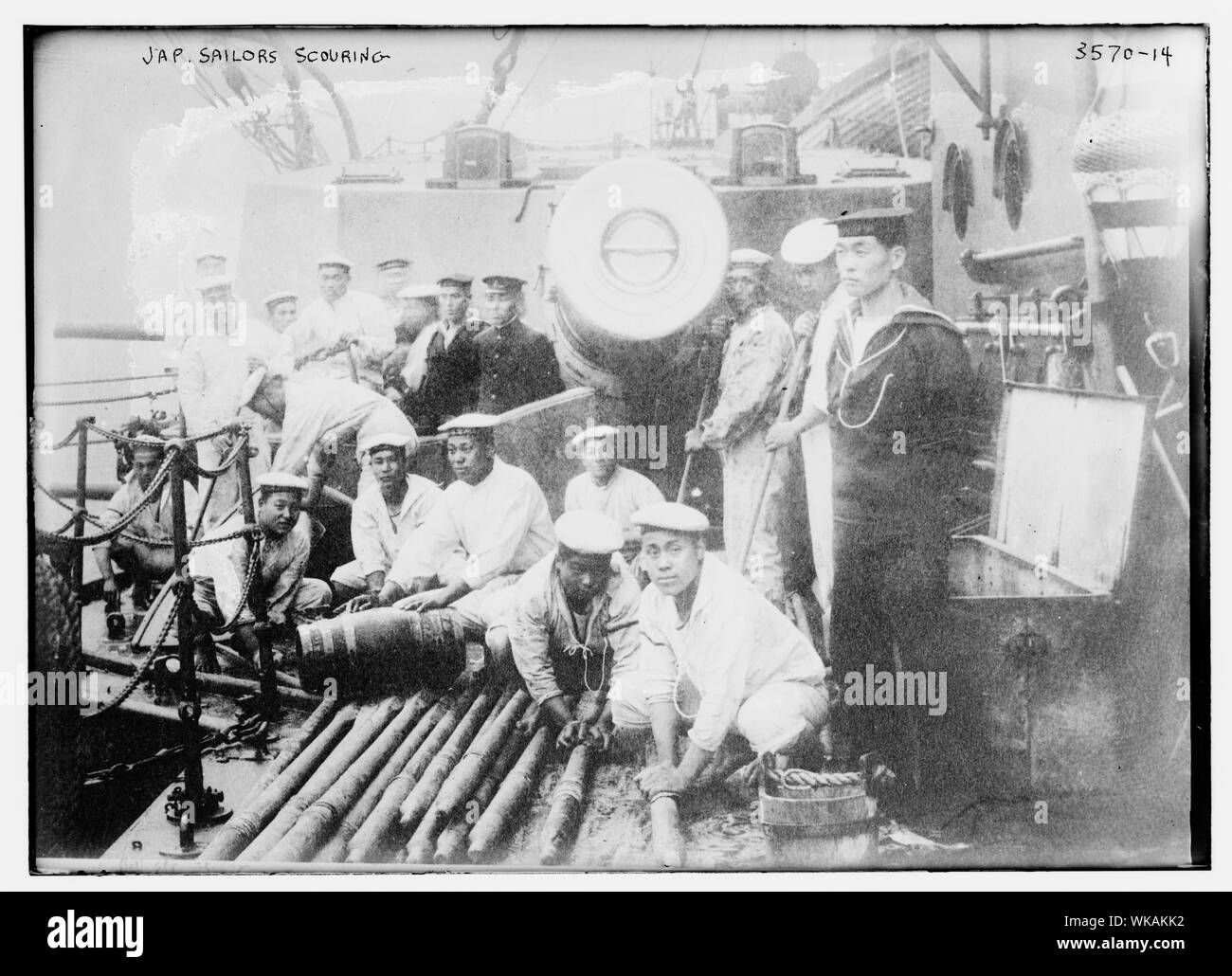 Japanese sailors scouring Stock Photo - Alamy