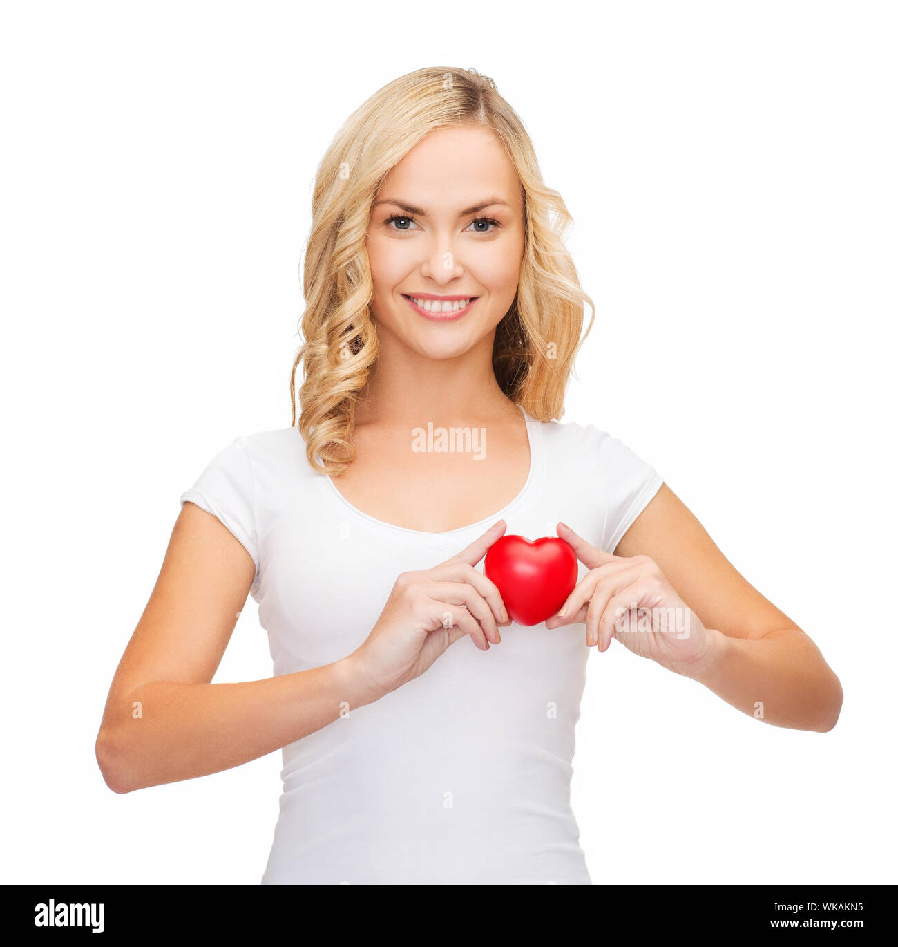 Shirt Design Health Charity Love Concept Smiling Woman In Blank