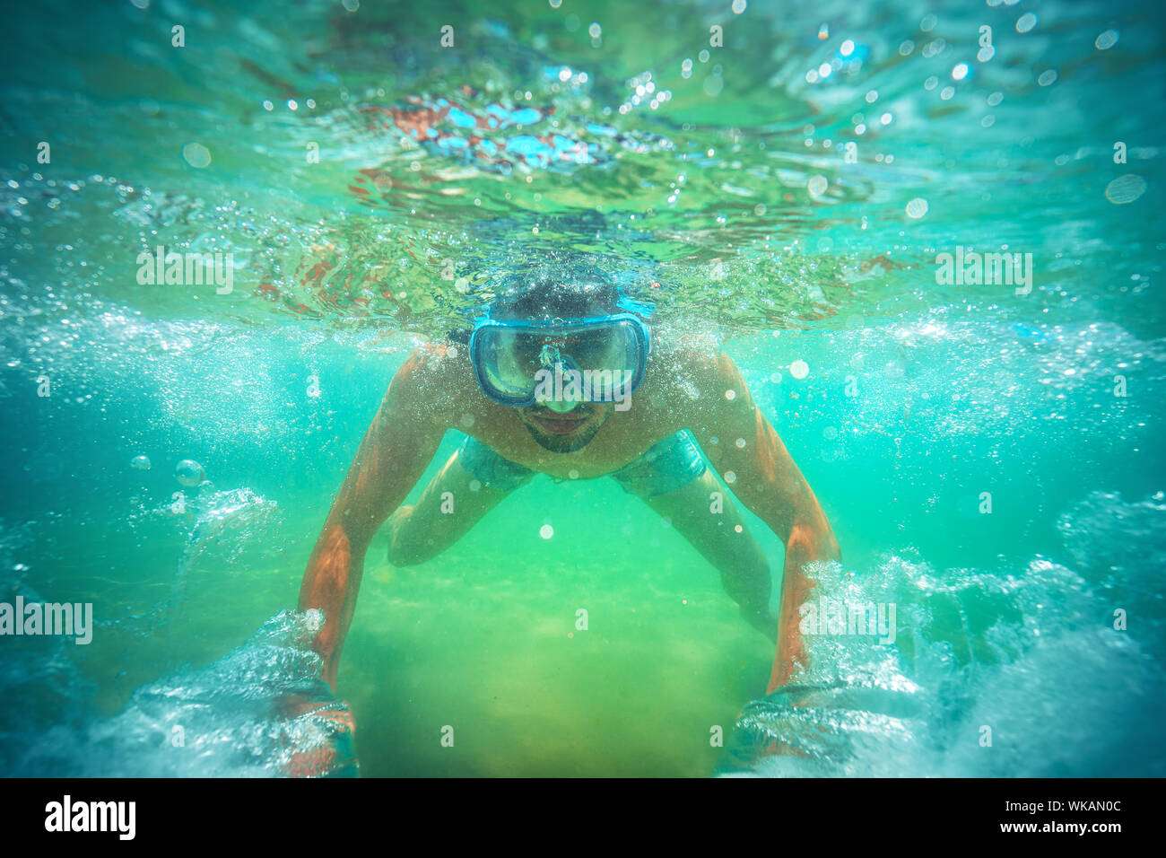 Swimmer underwater hi-res stock photography and images - Alamy