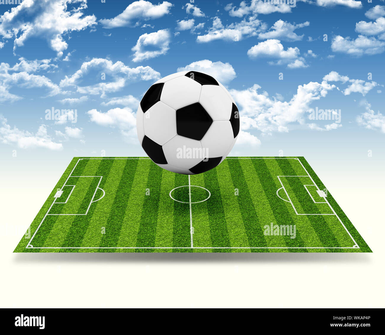 Empty football field with markup. Sports Concept Stock Photo - Alamy