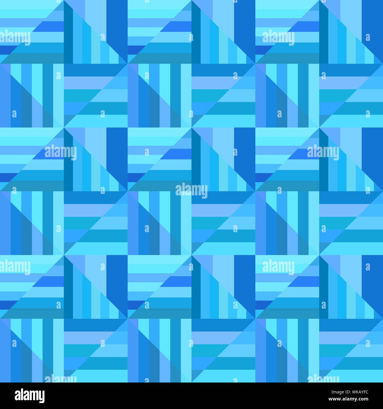 Blue abstract repeating striped triangle mosaic pattern background - vector floor design Stock ...