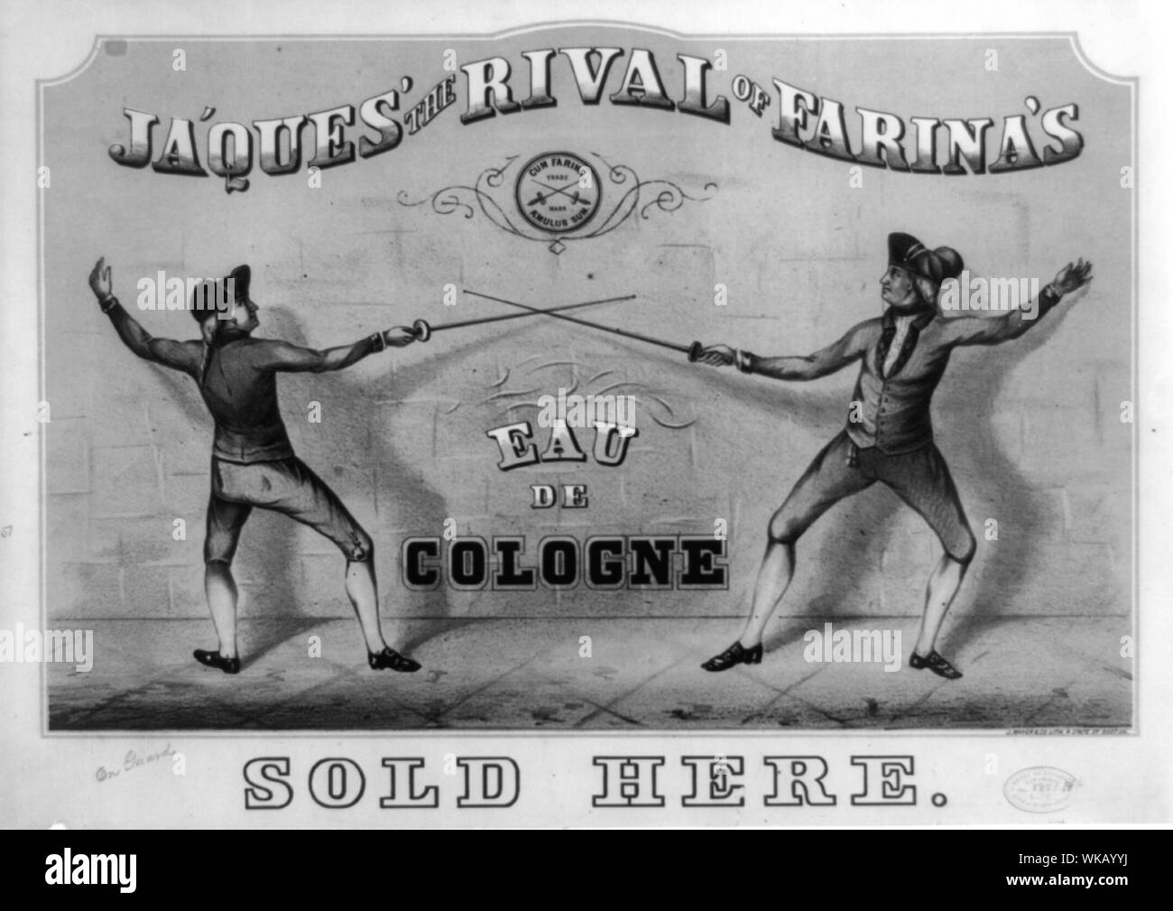 Ja'ques' the rival of Farina's eau de cologne. Sold here / J. Mayer ...