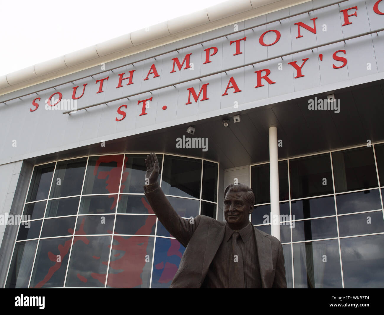 Statue of Ted Bates, player, manager and director of Southampton ...