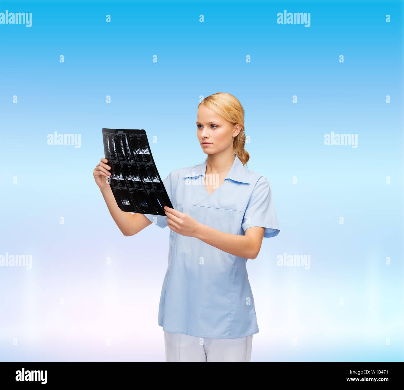 healthcare, medicine and radiology concept - smiling doctor or nurse ...